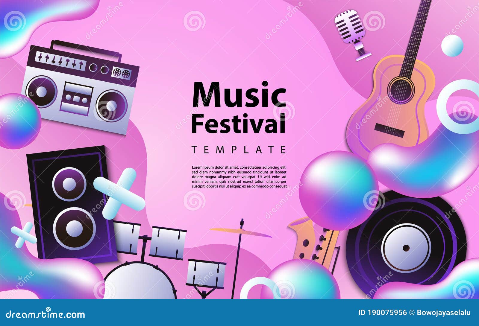 Creative Modern Background Design Based Music Theme Style Stock Vector ...