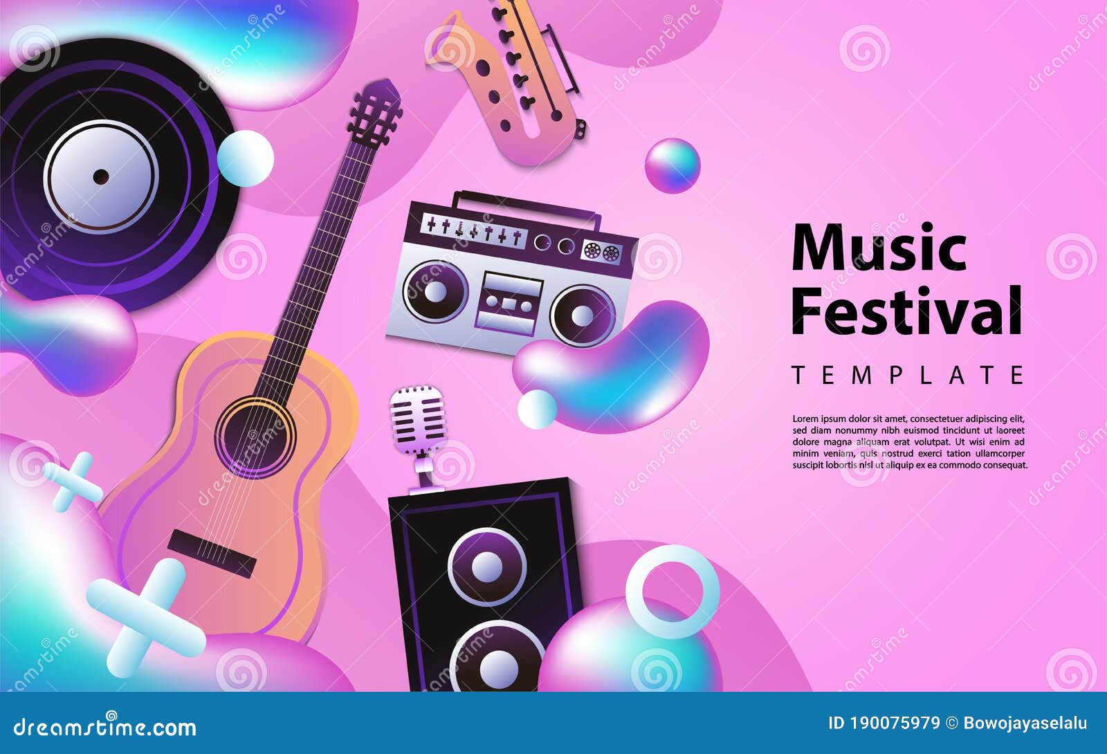 Creative Modern Background Design Based Music Theme Style Stock Vector ...