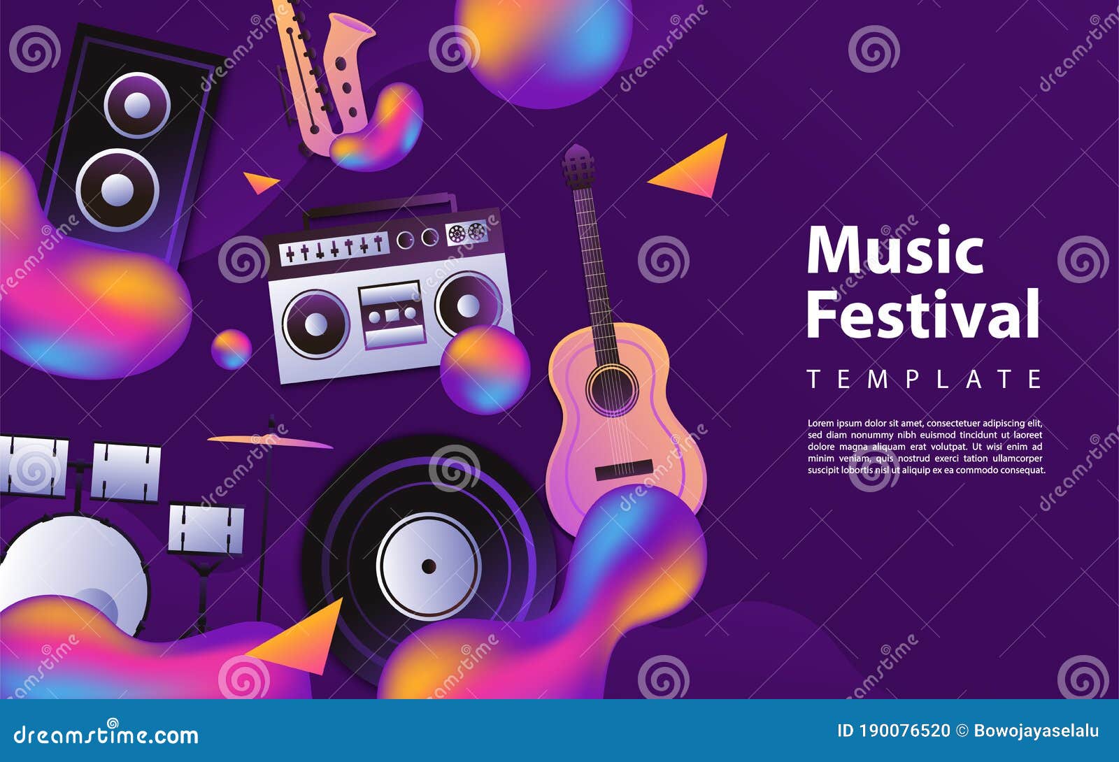 Creative Modern Background Design Based Music Theme Style Stock Vector ...