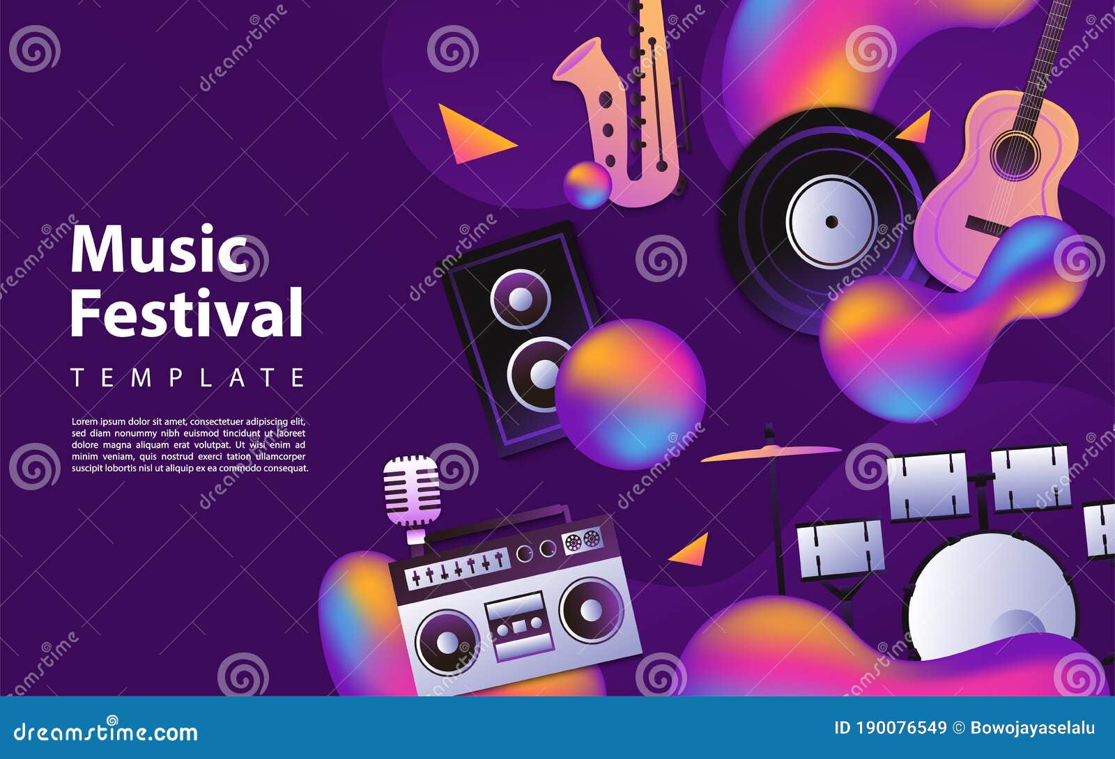 Creative Modern Background Design Based Music Theme Style Stock Vector ...