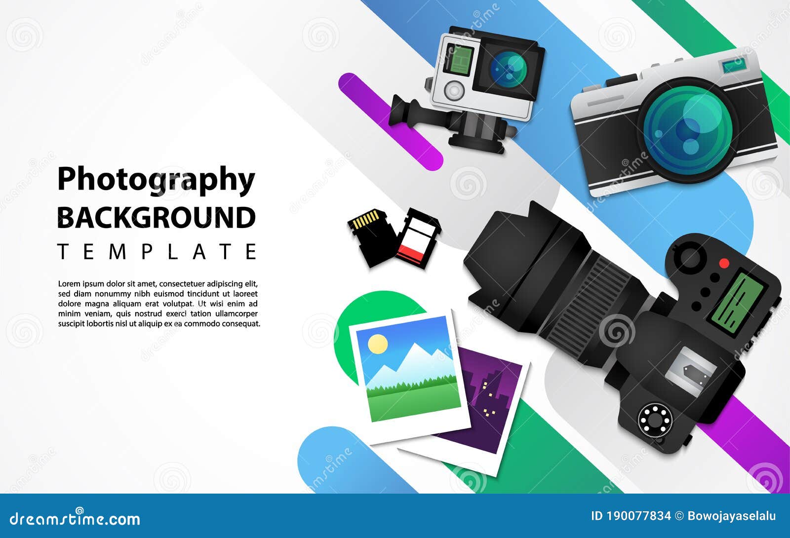 Creative Modern Background Design Based Photography Theme Style Stock ...