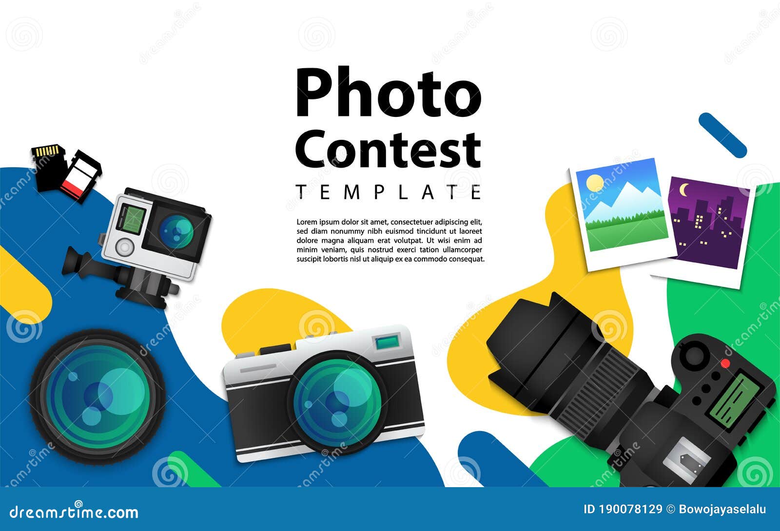 Creative Modern Background Design Based Photography Theme Style Stock ...