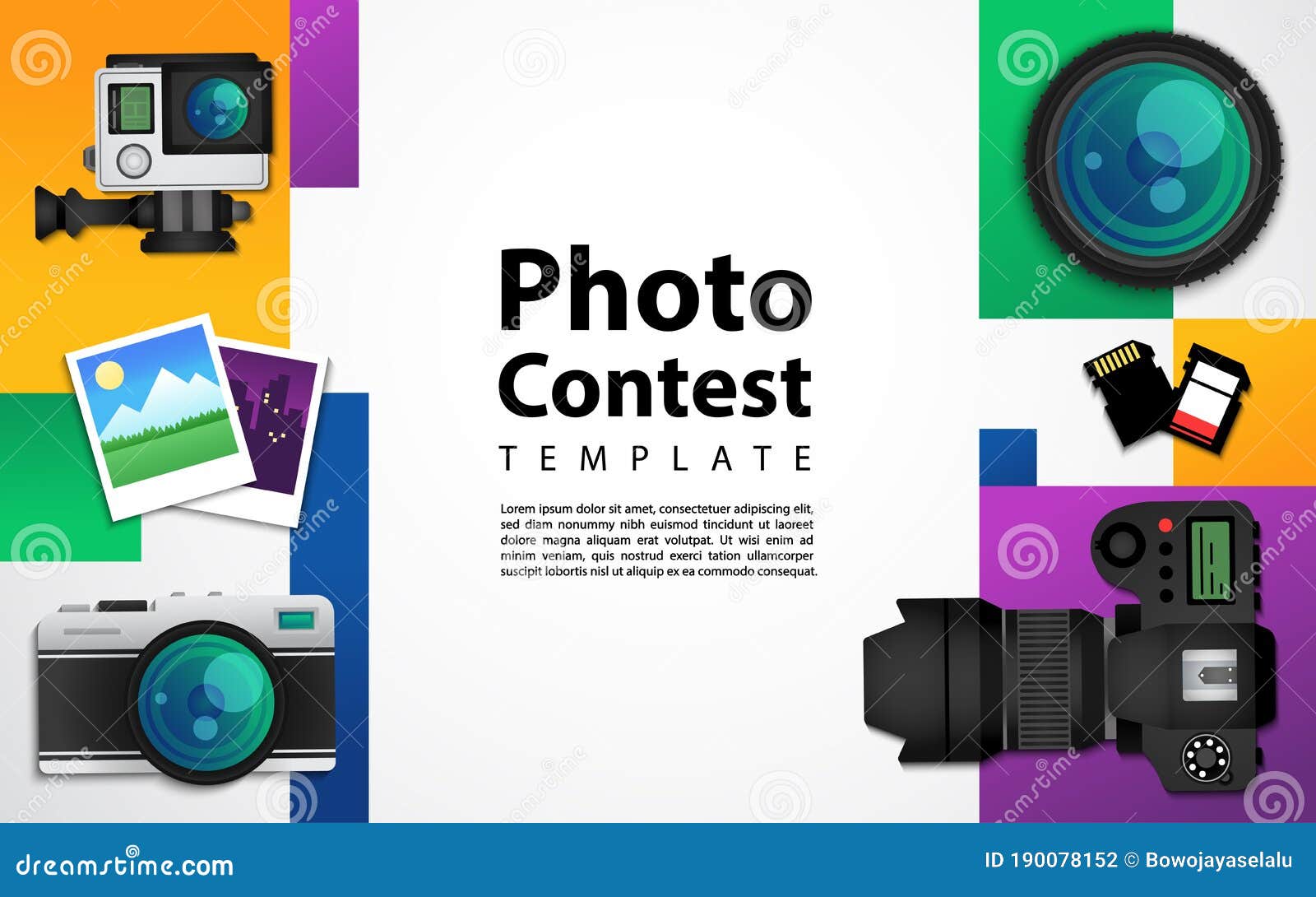 Creative Modern Background Design Based Photography Theme Style Stock ...