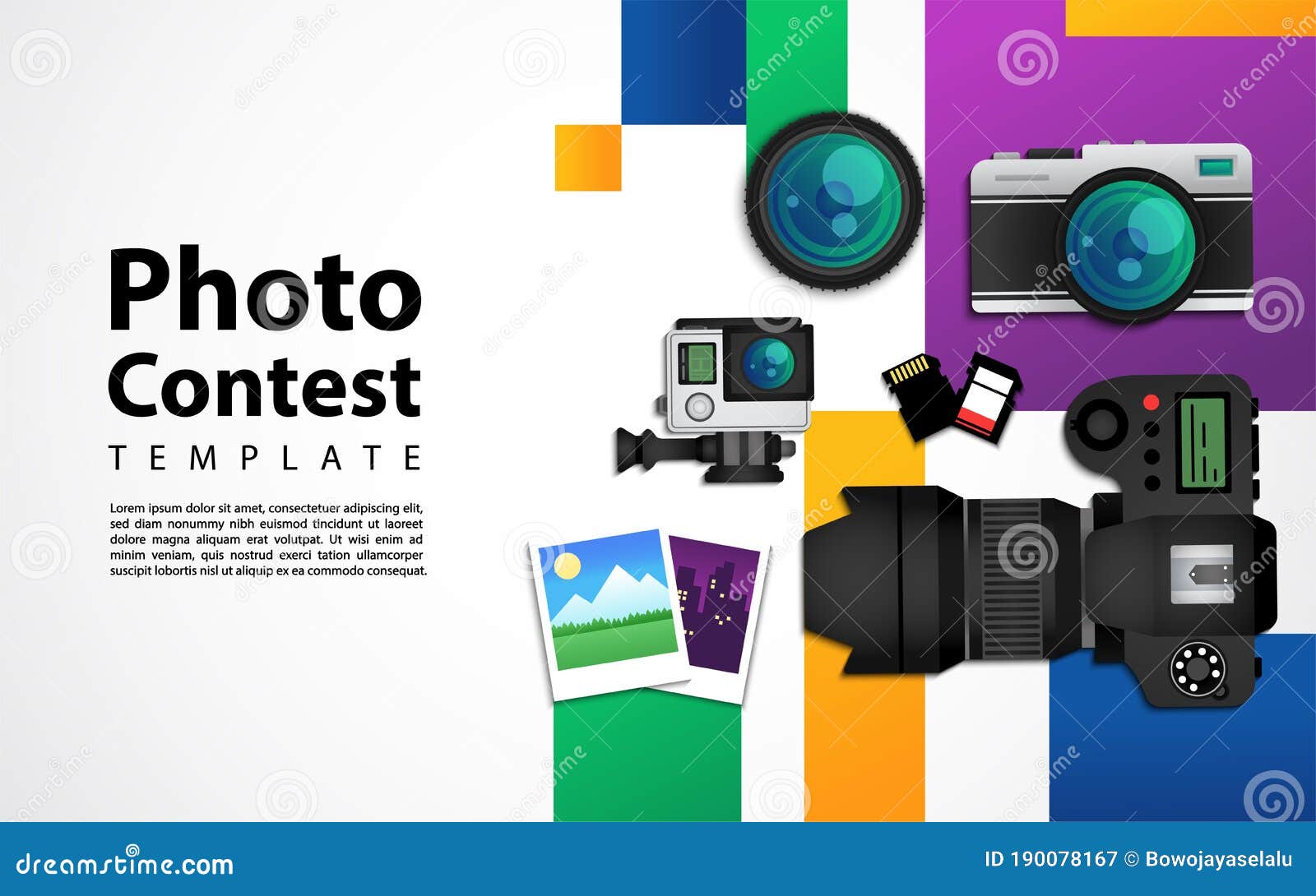 Creative Modern Background Design Based Photography Theme Style Stock ...