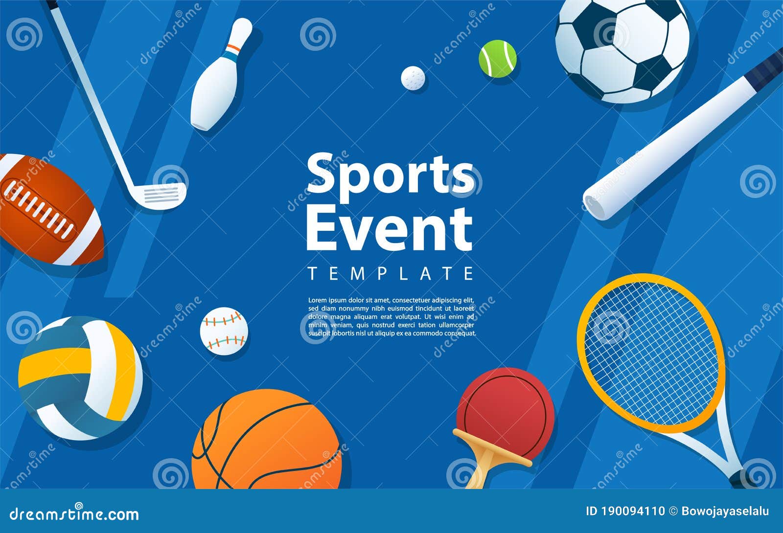 Creative Modern Background Design Based Sport Theme Style Stock Vector ...