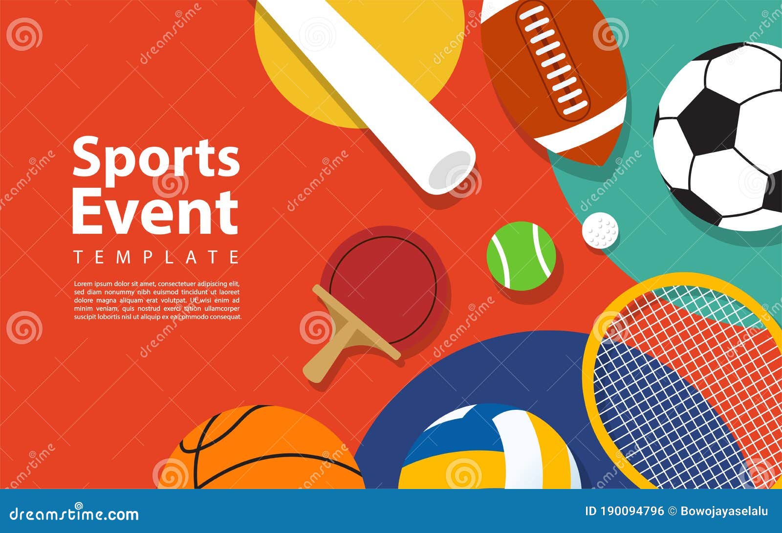 Creative Modern Background Design Based Sport Theme Style Stock Vector ...