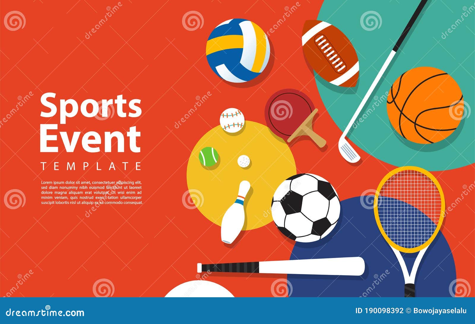 Creative Modern Background Design Based Sport Theme Style Stock Vector ...