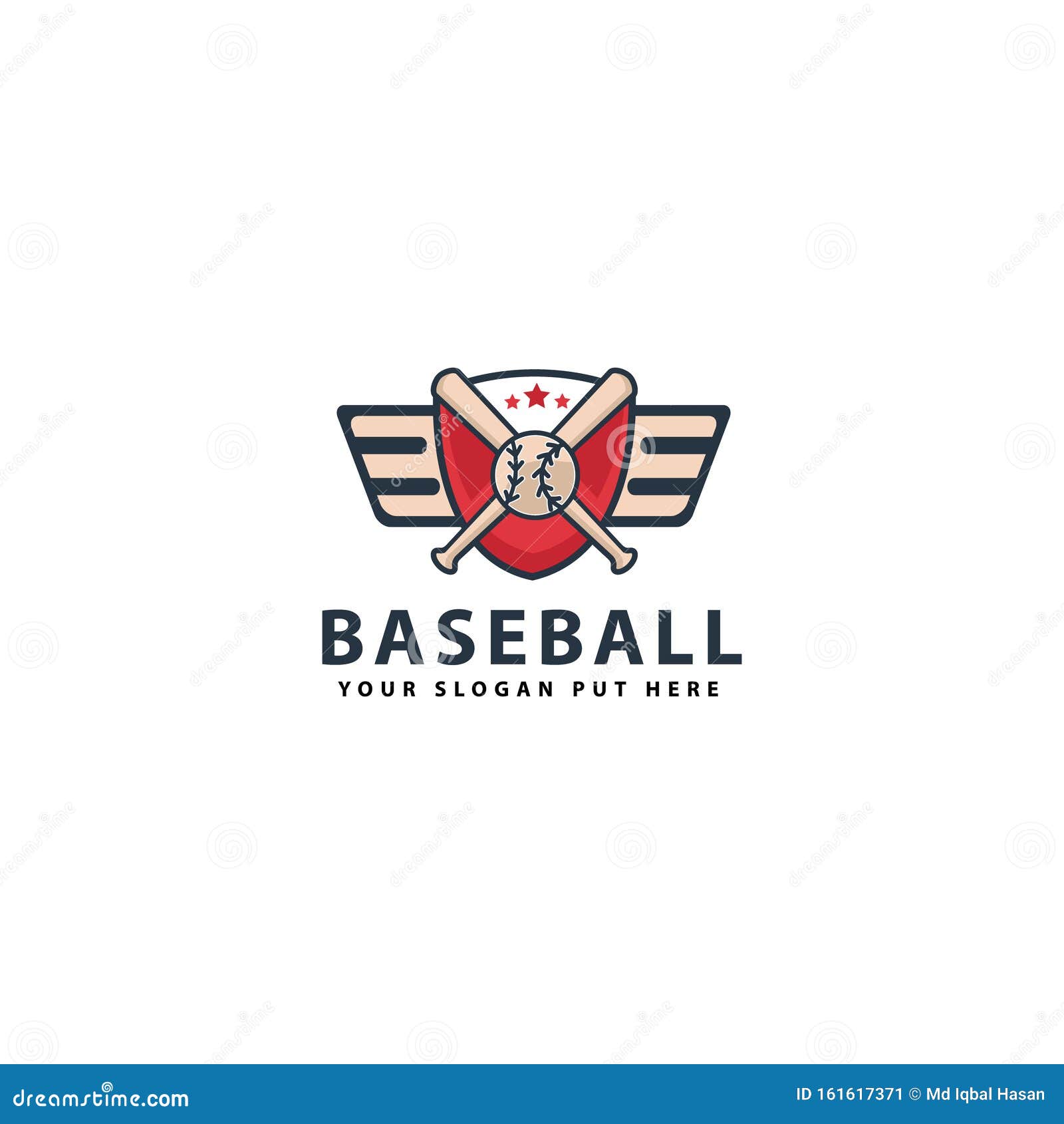 Creative & Modern Baseball Logo Design Template Vector Eps Stock Vector ...