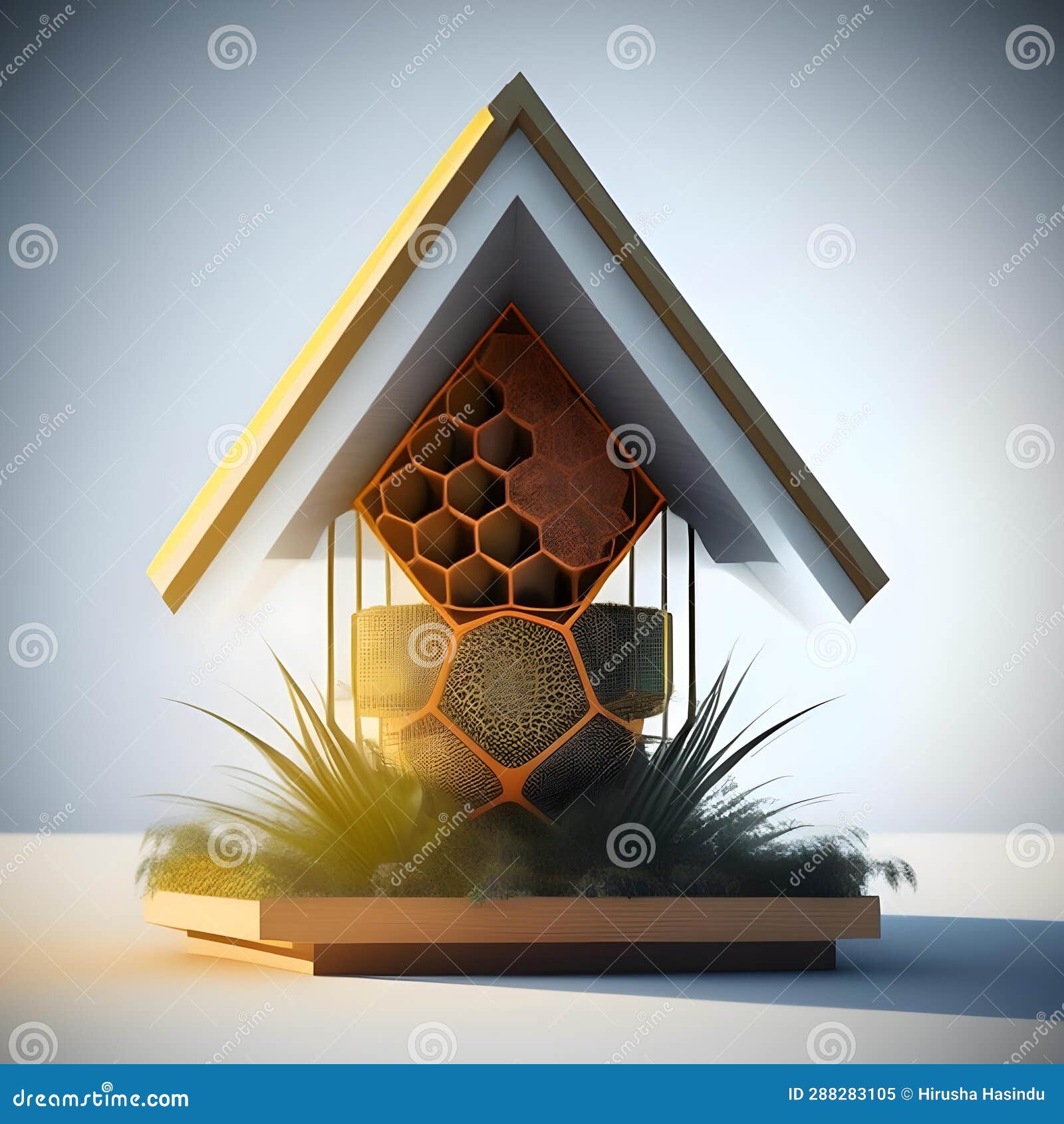 Creative modern bee house stock image. Image of furniture - 288283105