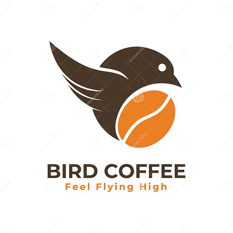 Creative Modern Bird Coffee Logo. Vector Simple Luxury Initial Design ...