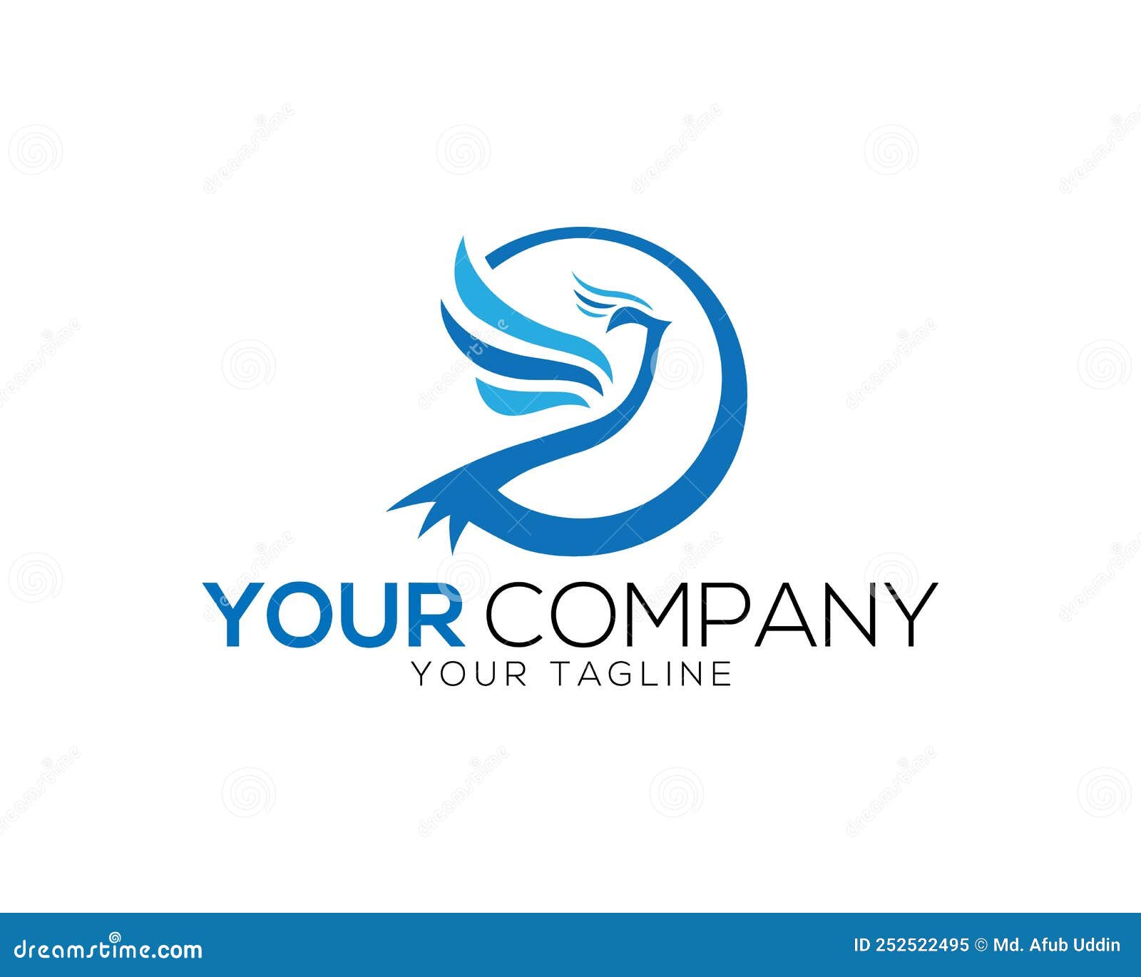 Creative Modern Bird Logo Design Stock Vector - Illustration of blue ...