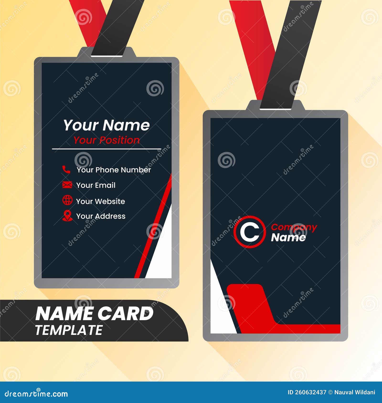 Creative Modern Corporate Name Card and Name Card Stock Vector ...