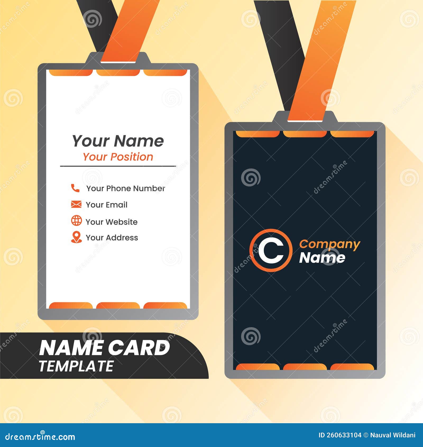 Creative Modern Corporate Name Card and Name Card Stock Vector ...