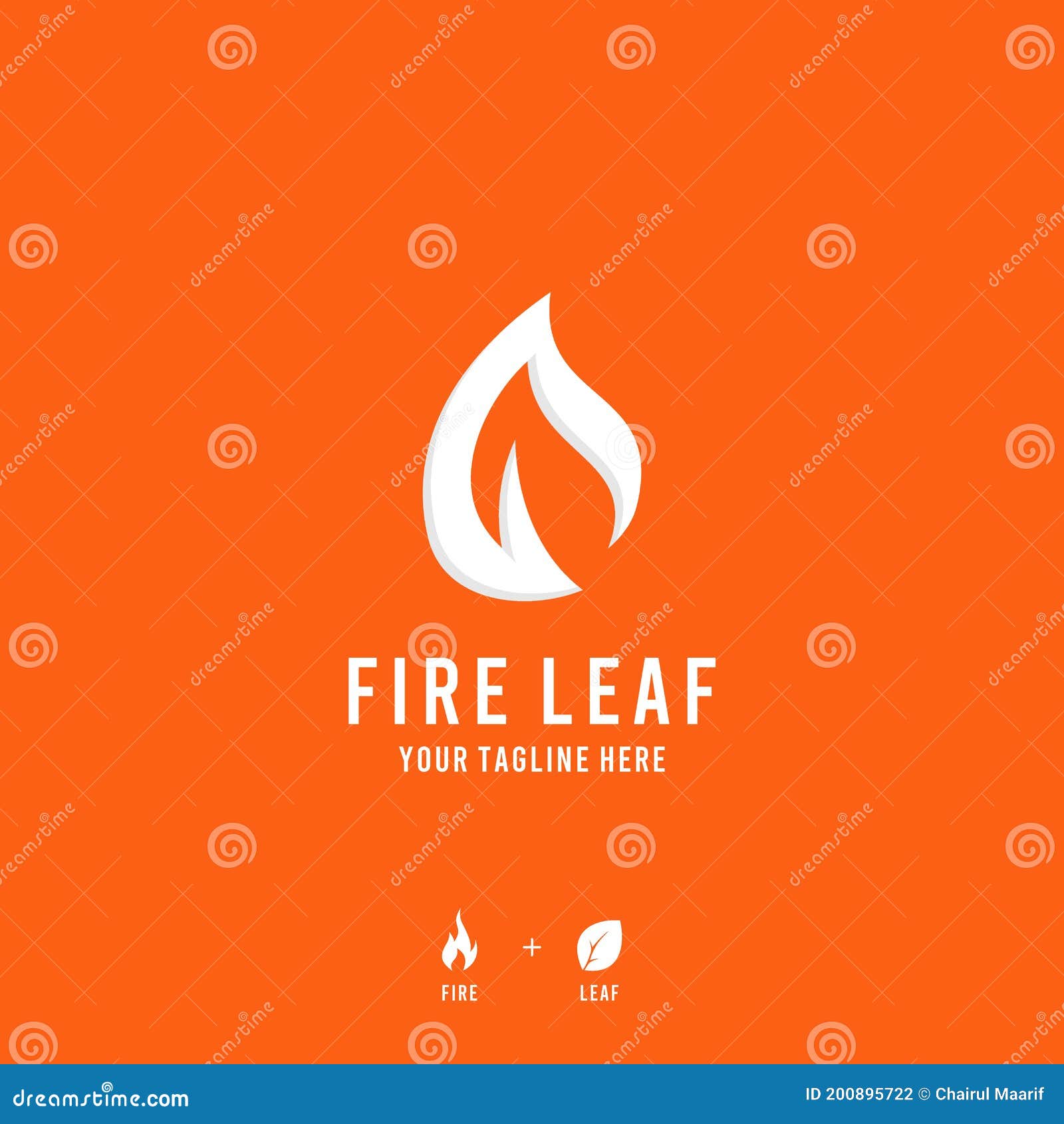 Creative Modern Fire Leaf Logo Design Stock Illustration - Illustration ...