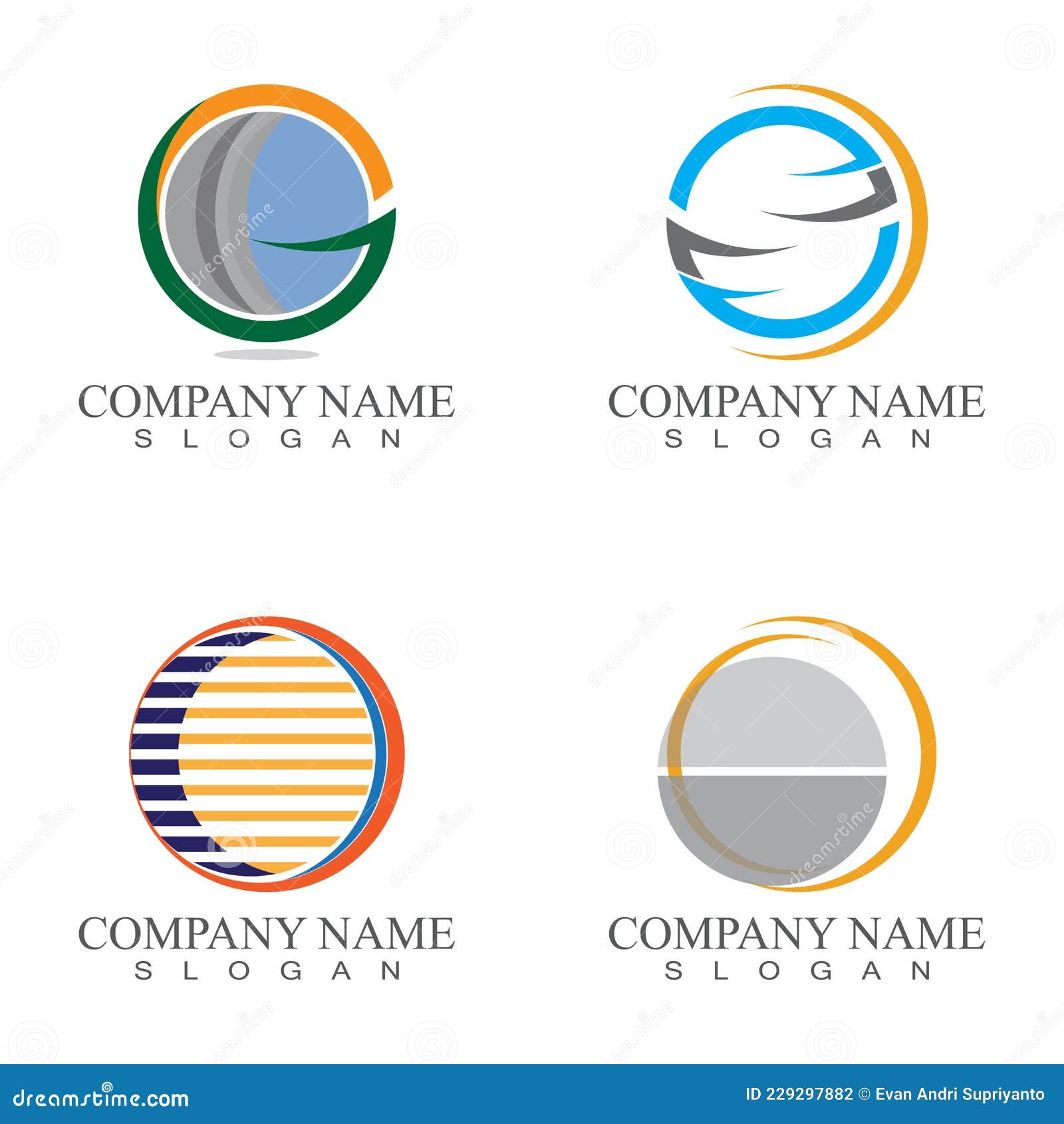 Creative Modern Globe World Logo Template Vector Illustration Stock ...