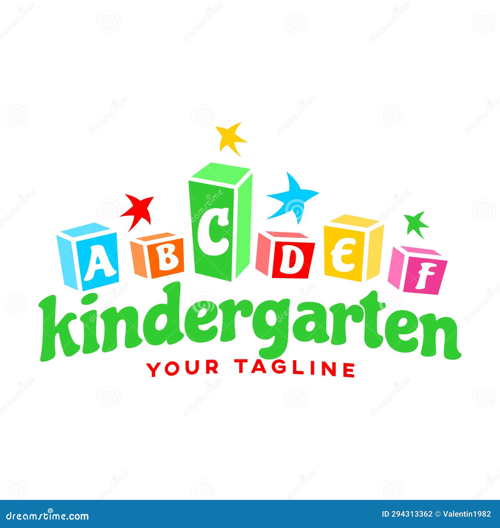 Creative and Modern Kindergarten Logo Stock Vector - Illustration of ...