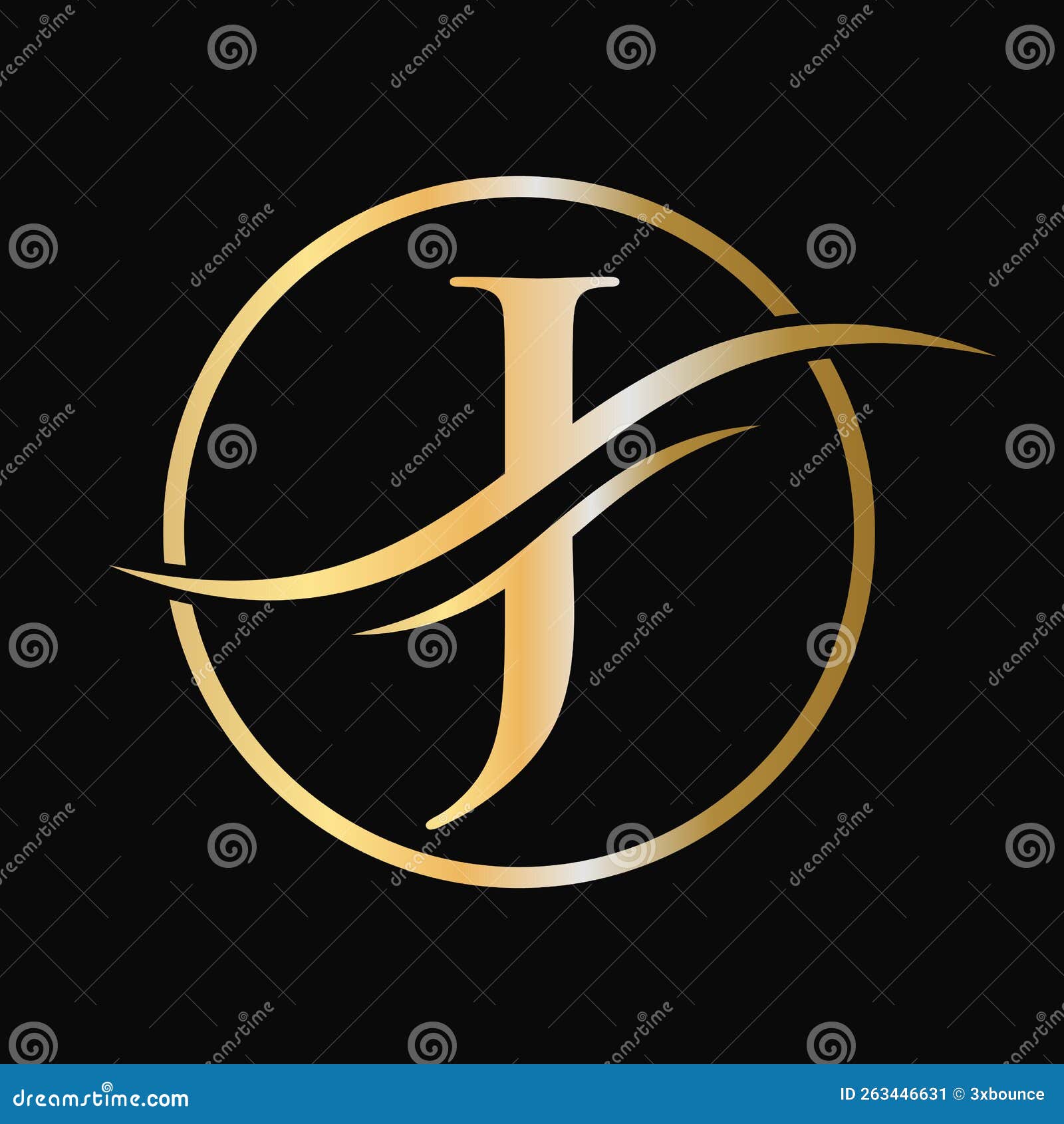 Creative Modern Luxury J Logo Vector Vector Template. Initial J Logo ...