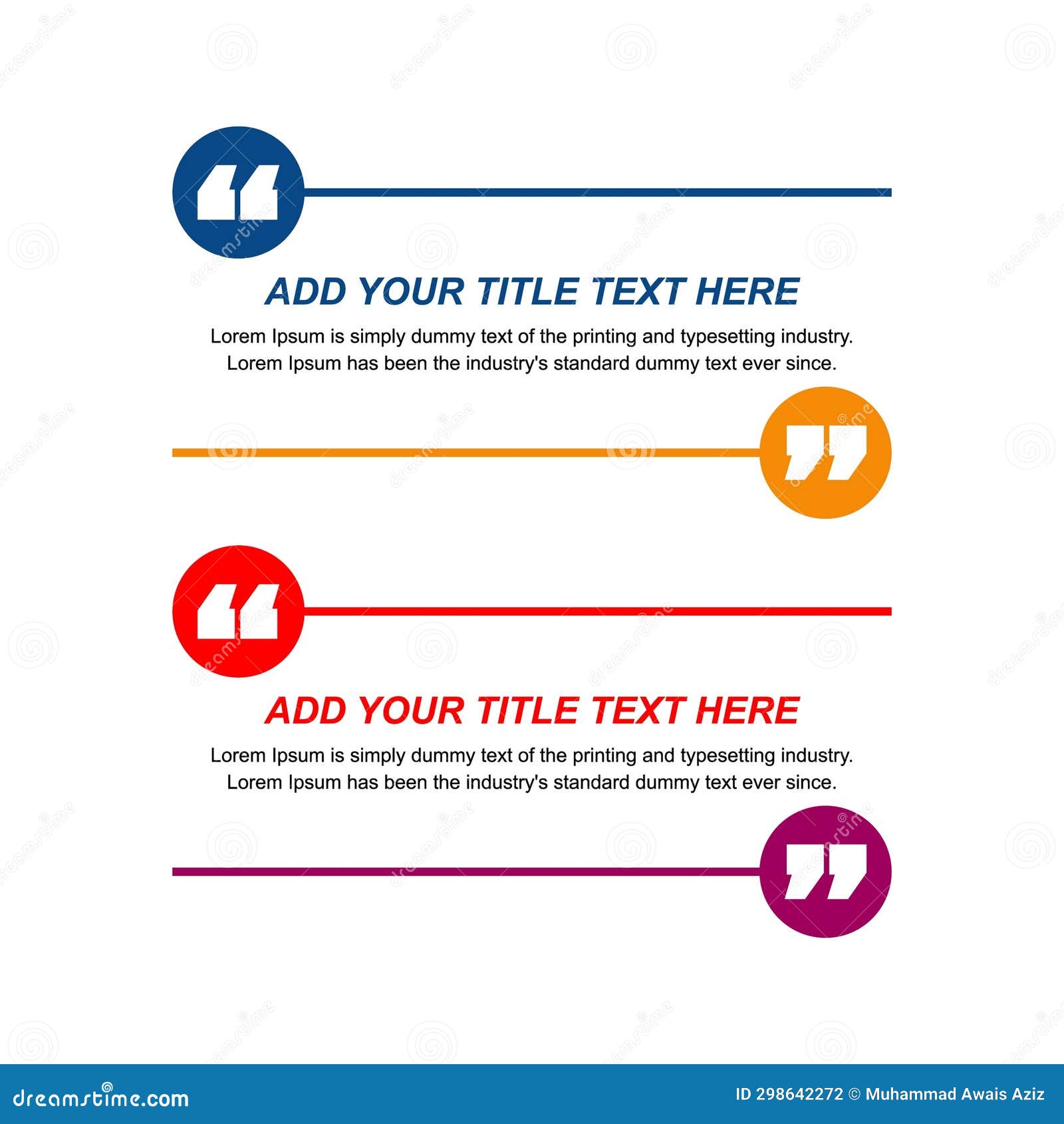 Creative Modern Material Design Quote Template Stock Vector ...