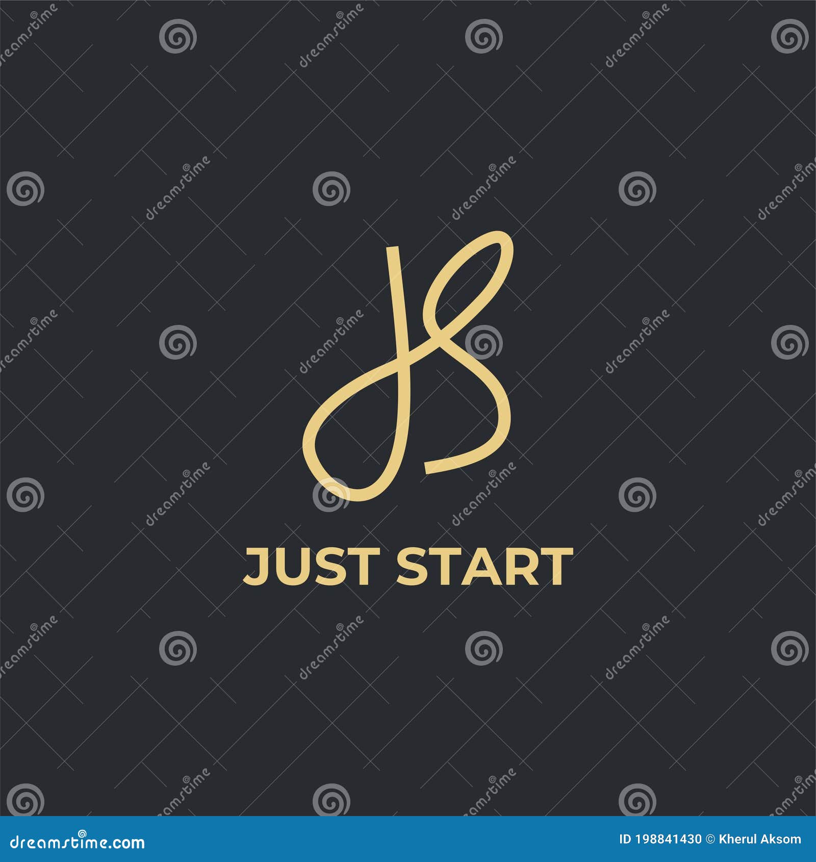 Modern Monogram Logo Letter J S. Vector Simple Luxury Initial Design ...