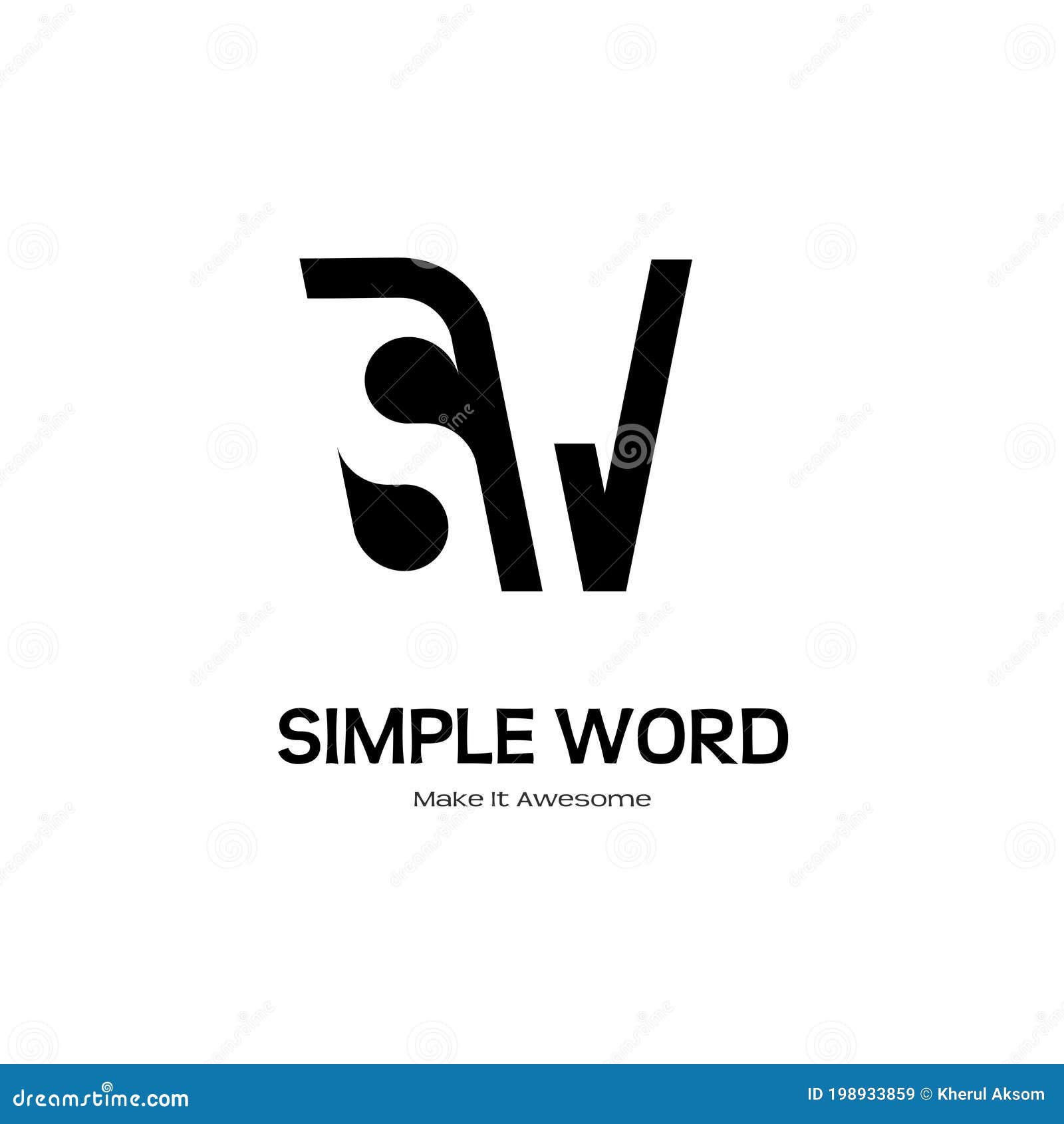 Modern Monogram Logo Letter S W. Vector Simple Luxury Initial Design ...