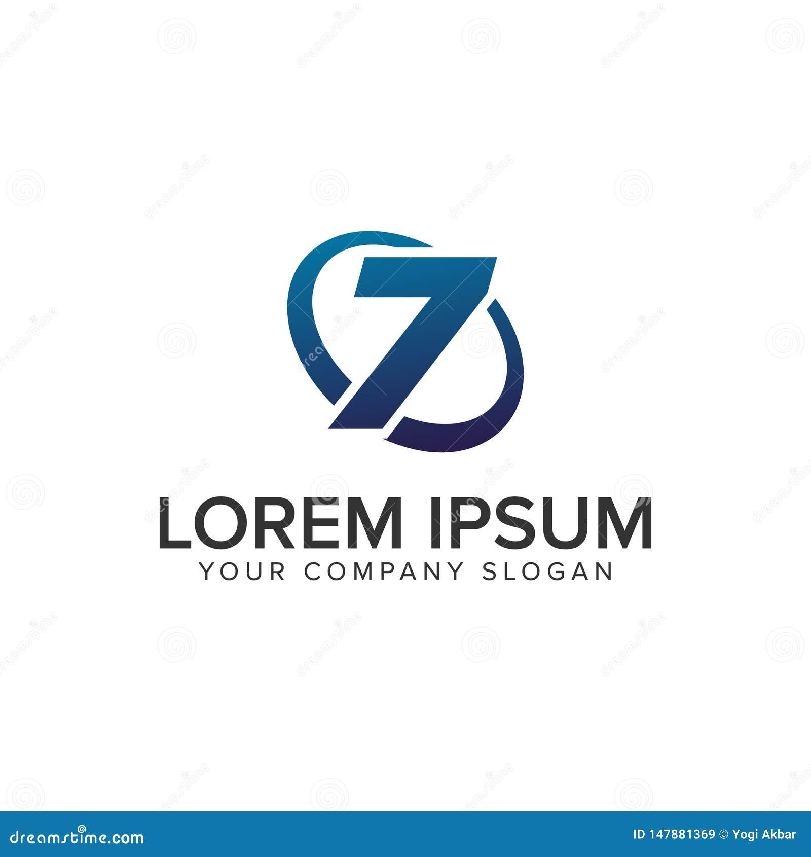 Creative Modern Number 7 Logo Design Concept Template . Fully Editable ...