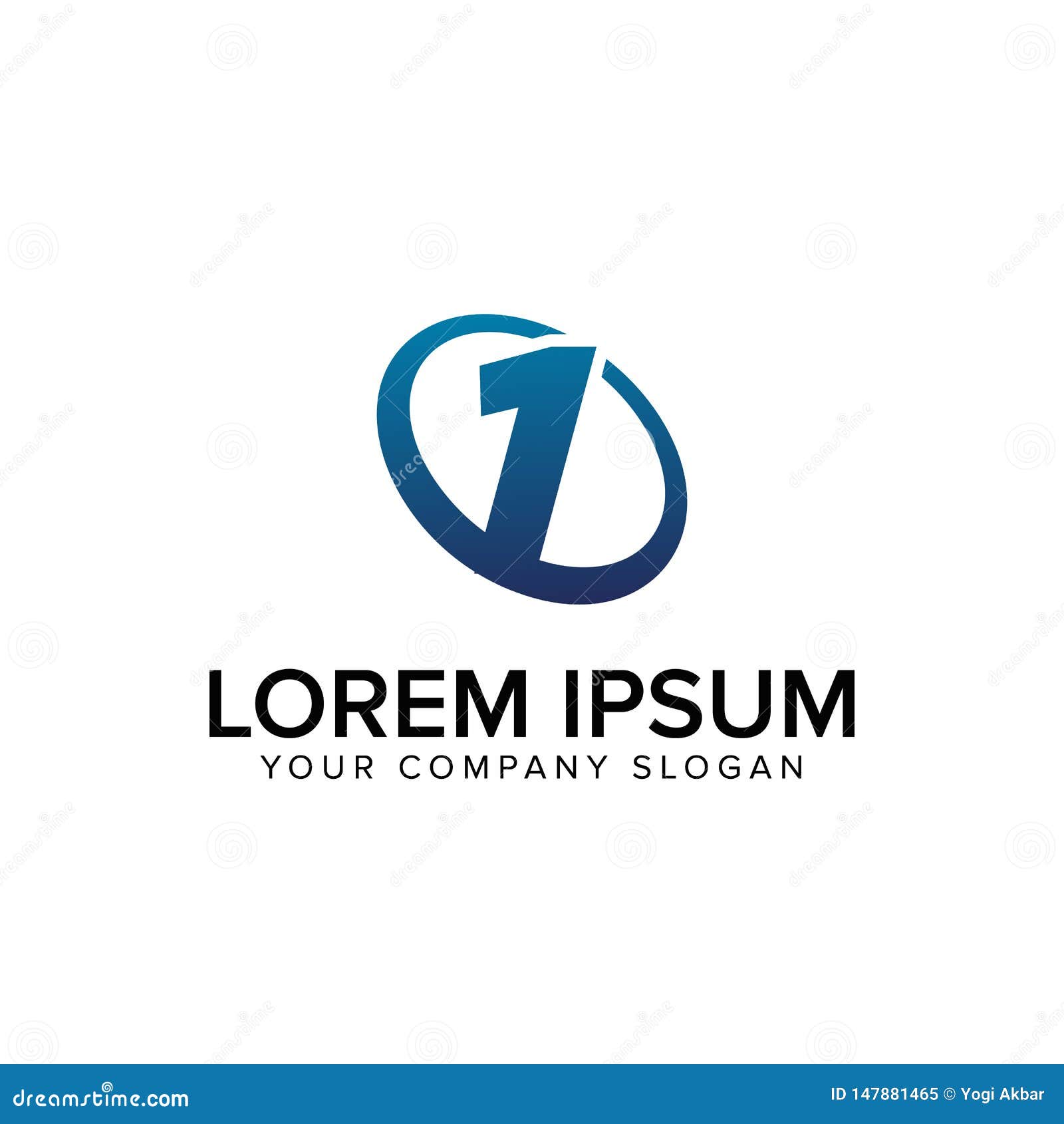 Creative Modern Number 1 Logo Design Concept Template . Fully Editable ...