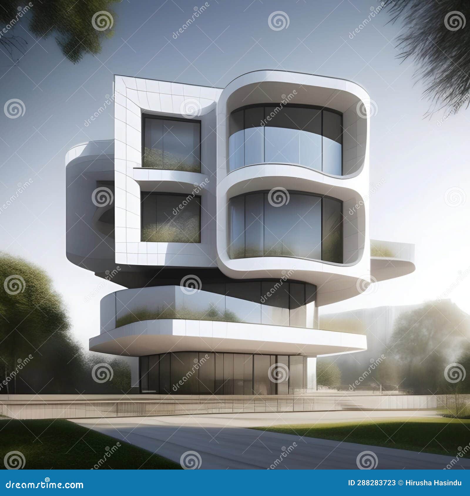 Creative modern property stock image. Image of home - 288283723