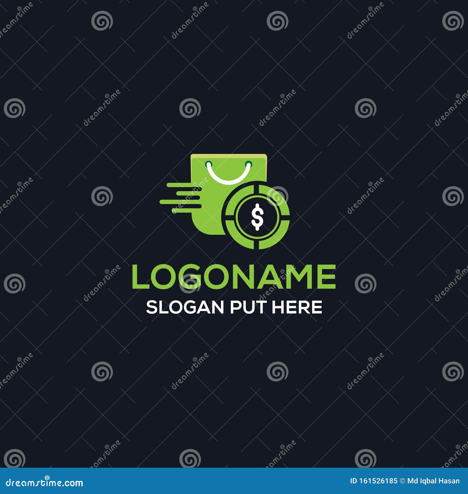 Creative & Modern Shopping Hunter Logo Design Template Stock Vector ...