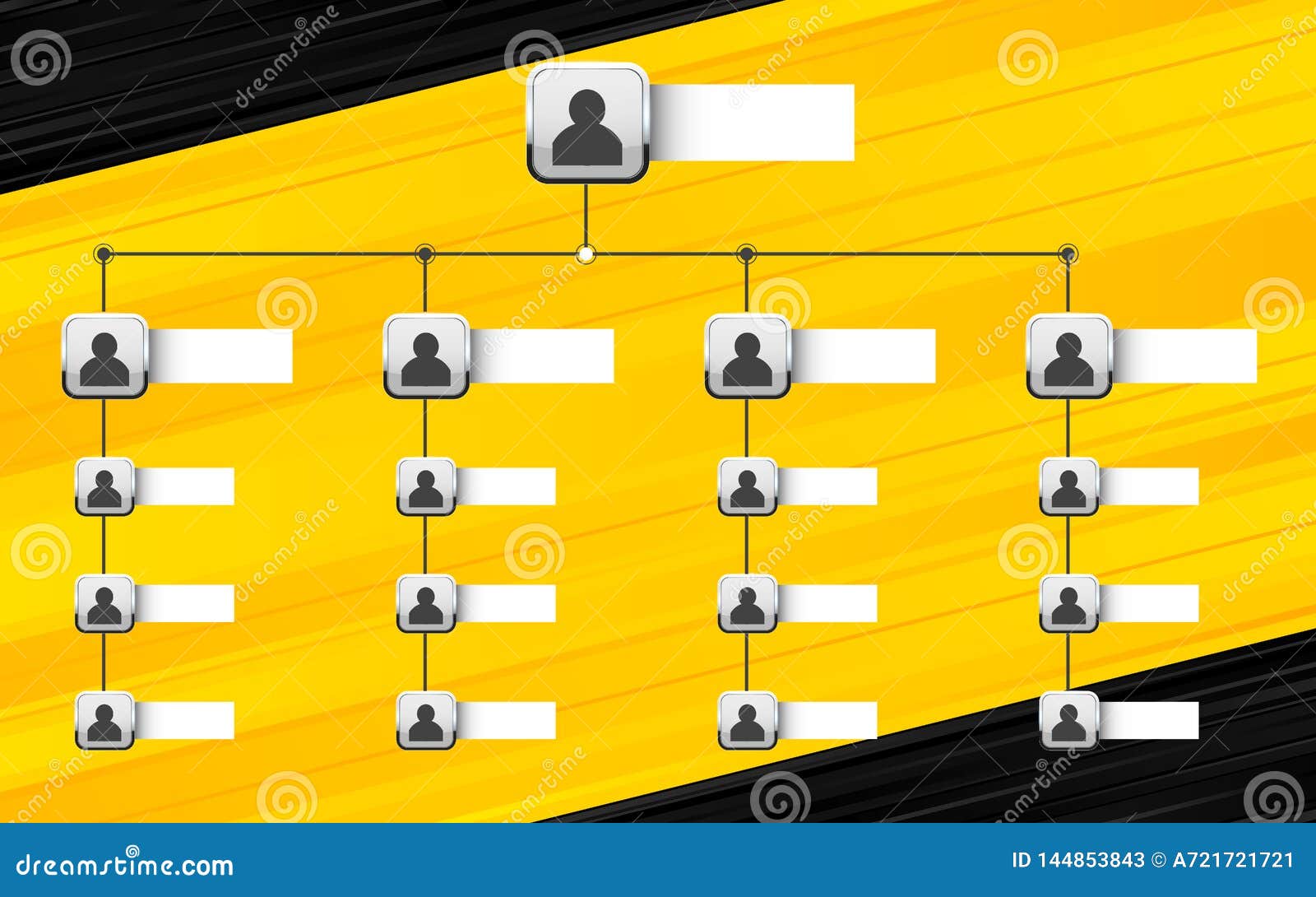 Creative Modern Style Illustration Corporate Organizational Chart Slide ...