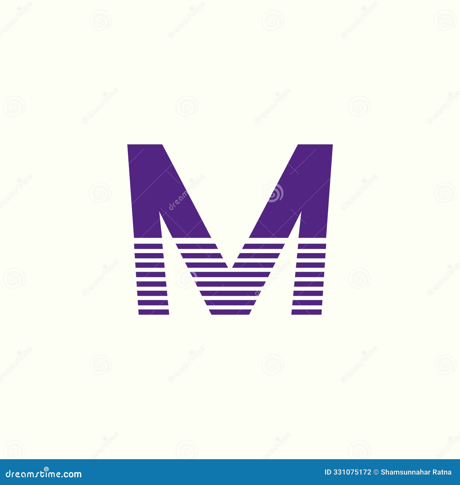 Creative Modern Style M Line Letter Logo Stock Illustration ...