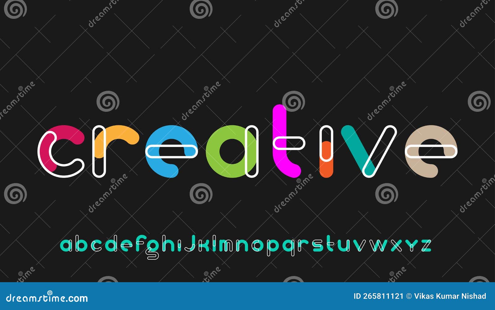 Creative Colourful Small Letter Font Design Stock Vector - Illustration ...
