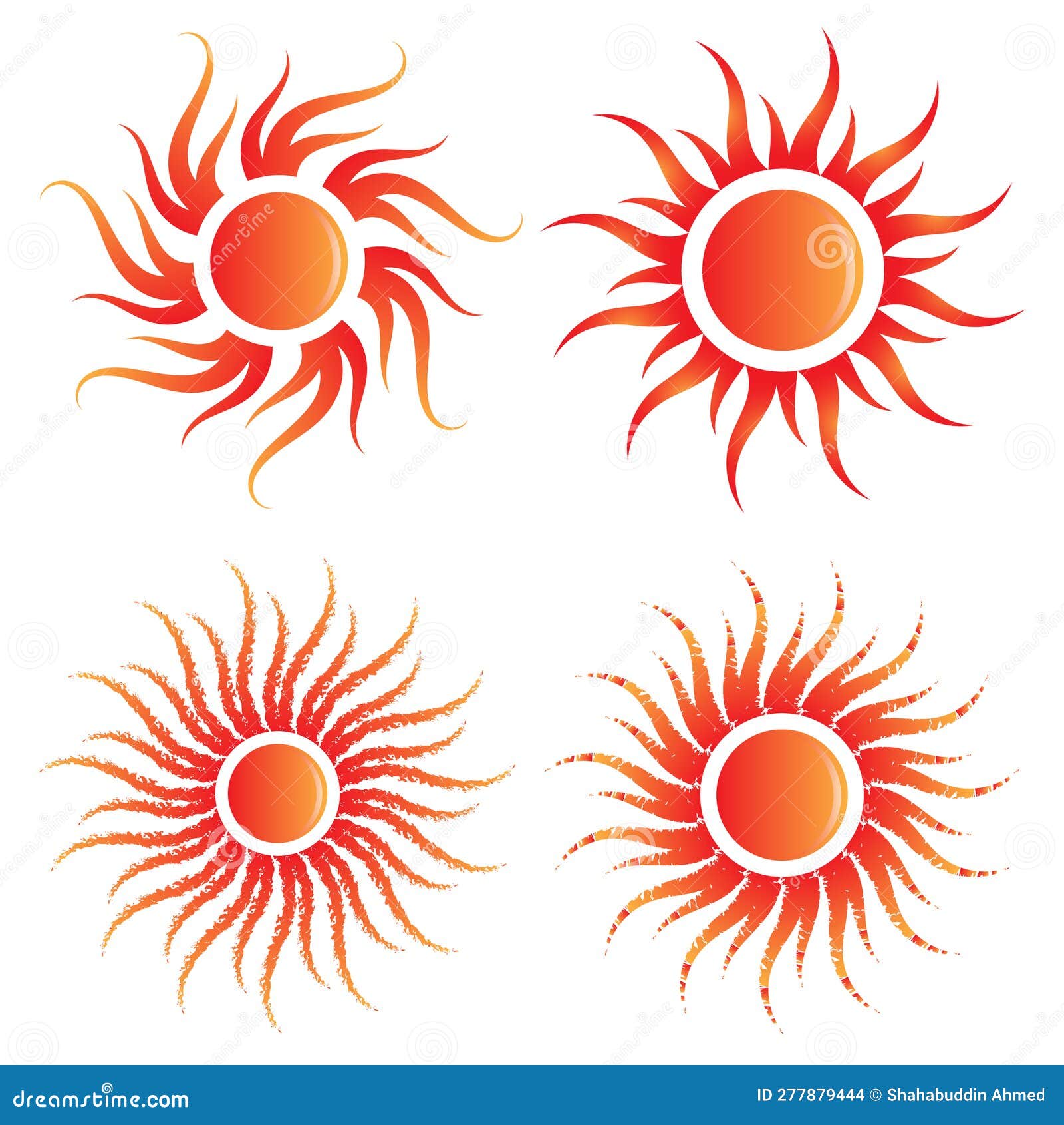 Creative Modern Stylish Sun Logo Set. Stock Vector - Illustration of ...