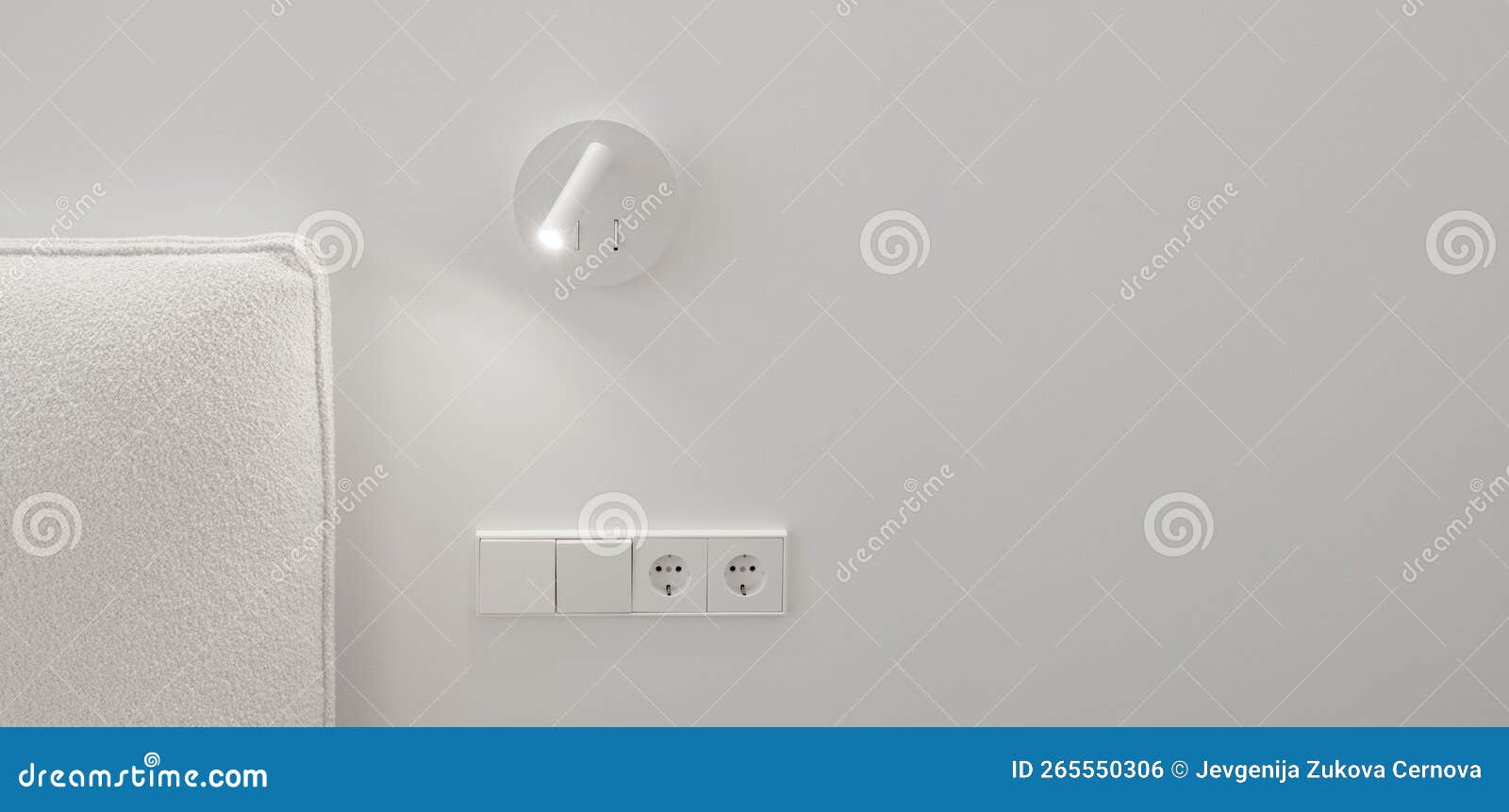 Creative Modern Wall Light Source in Bedroom. White European Electrical ...