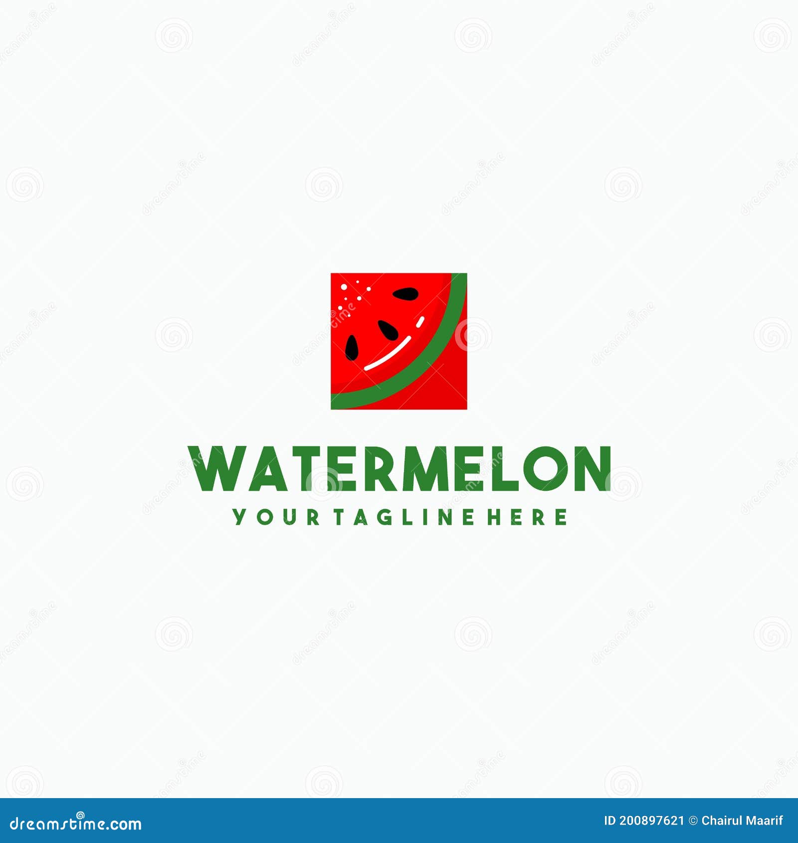 Creative Modern Watermelon Logo Design Stock Illustration ...