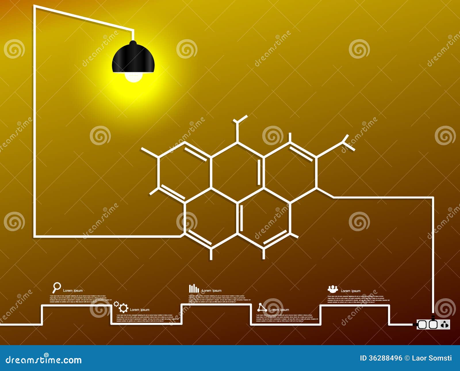 Creative Molecular Light Bulb Stock Vector - Illustration of education ...