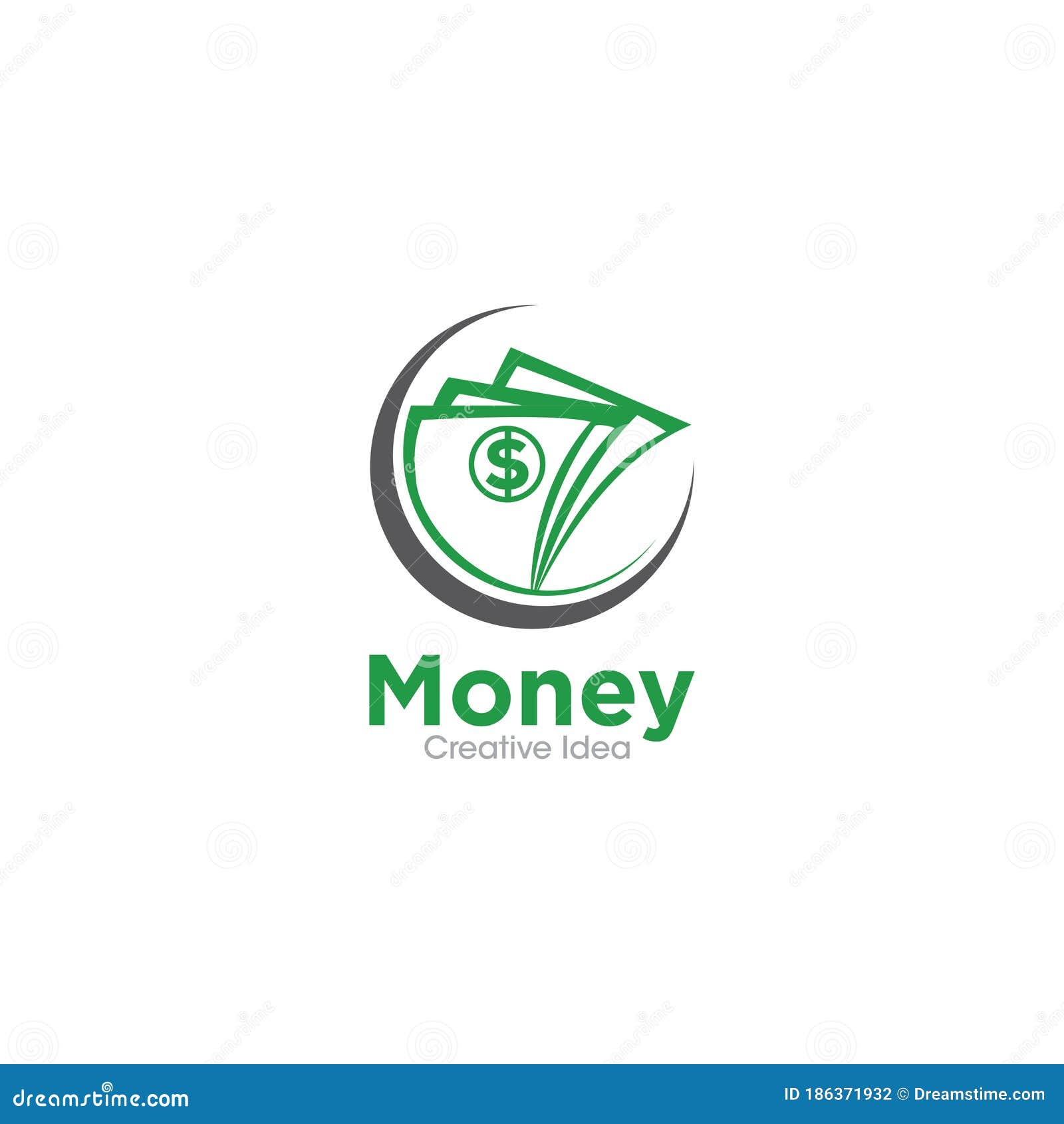 Creative Money Concept Logo Design Template Stock Vector - Illustration ...