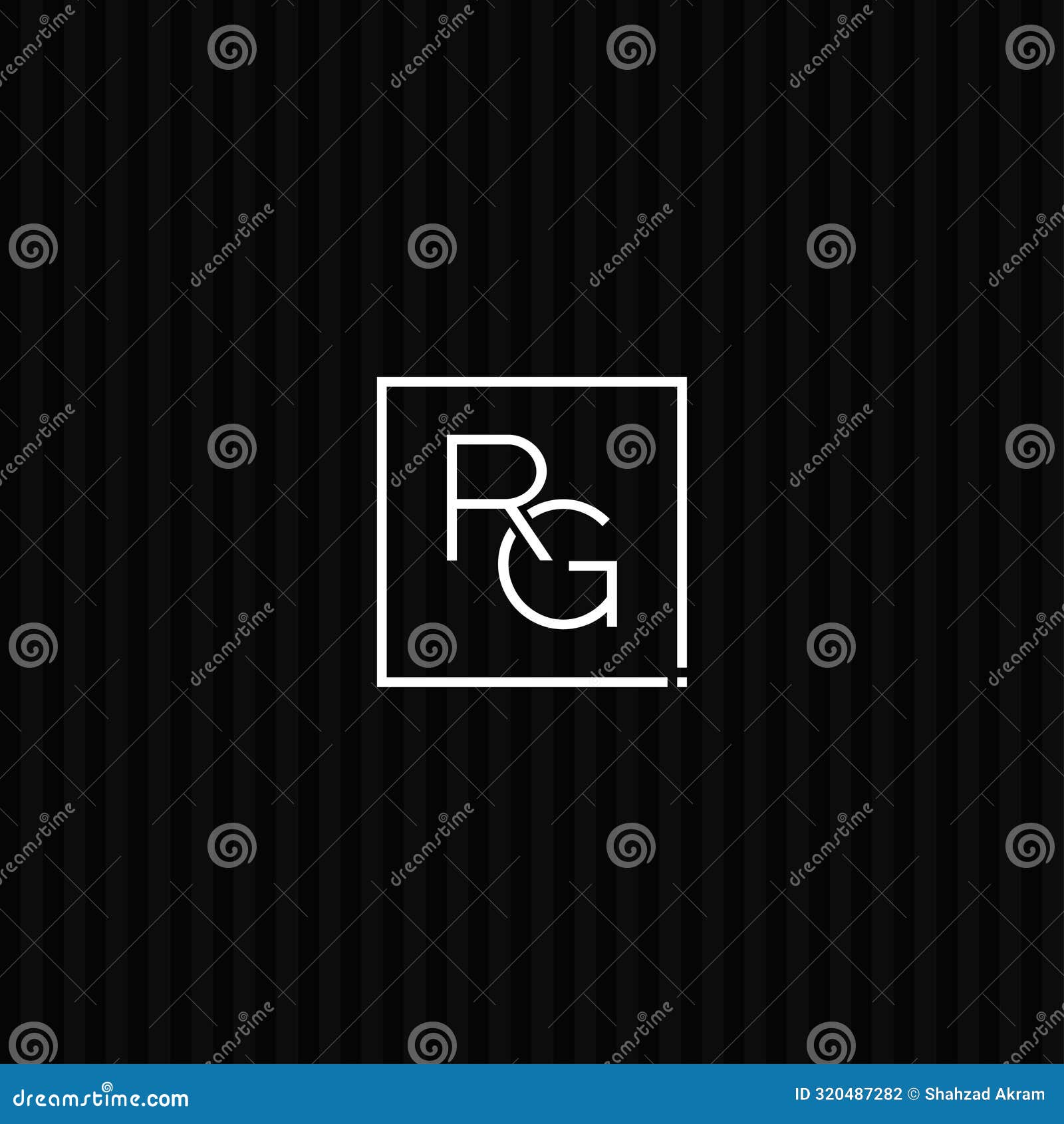 Creative Monogram for Initial Letter RG Logo - Minimal Vector Logo ...