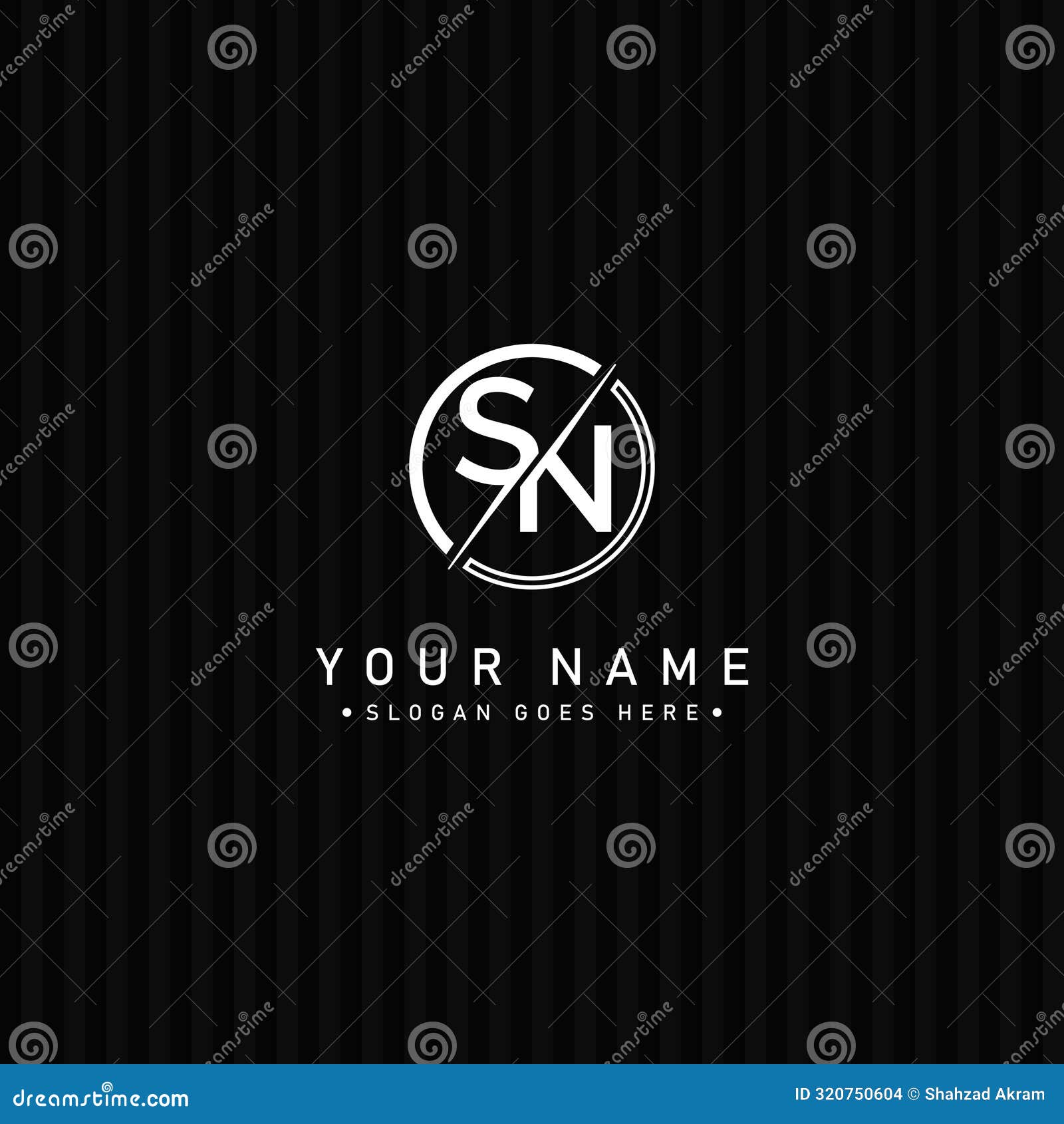 Creative Monogram for Initial Letter SN Logo - Minimal Vector Logo ...