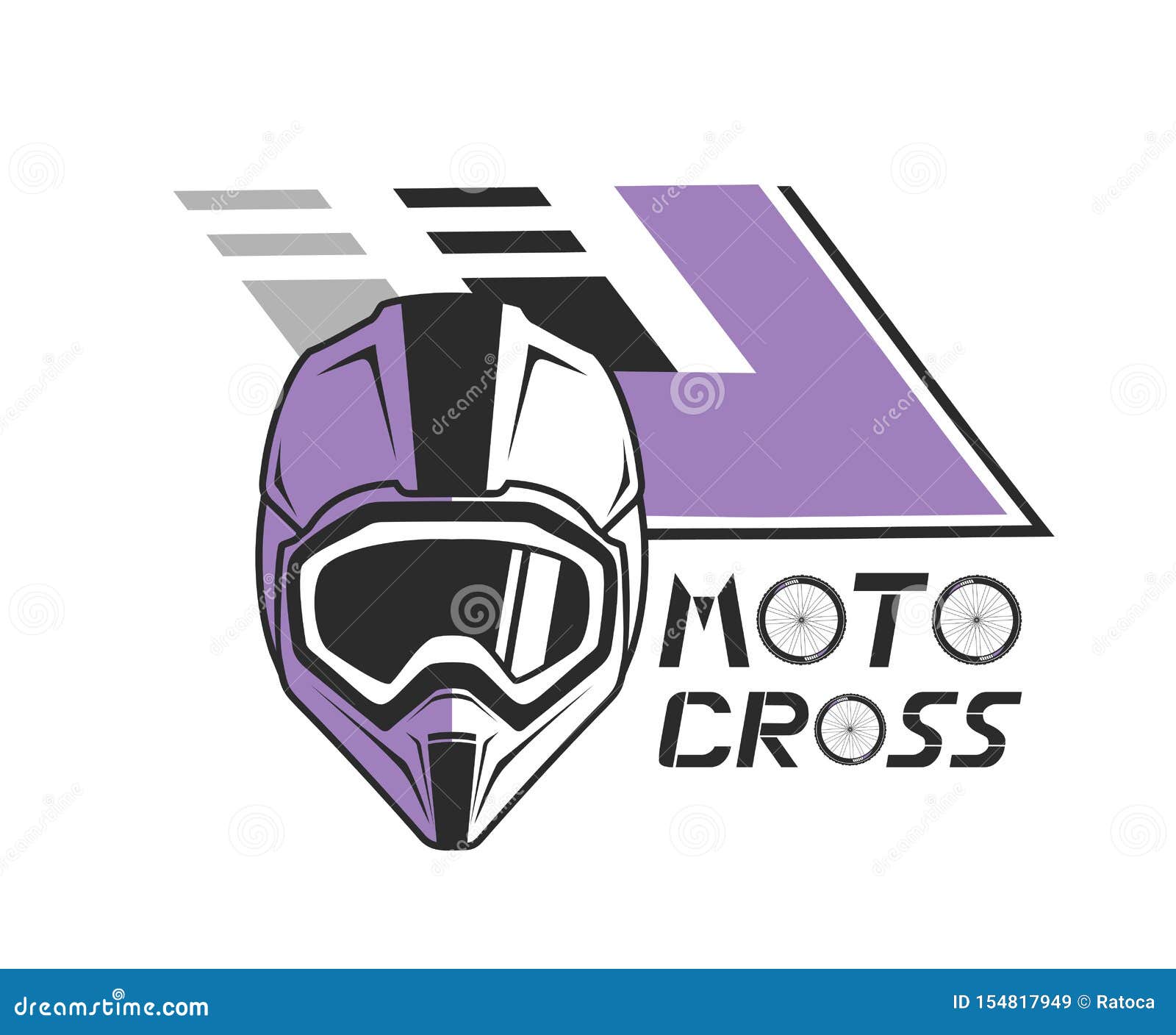 Creative Moto Cross Driver Symbol Stock Vector - Illustration of ...