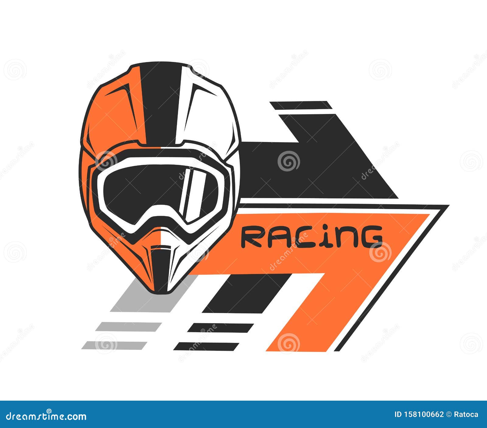 Creative Moto Cross Driver Symbol Stock Vector - Illustration of motor ...