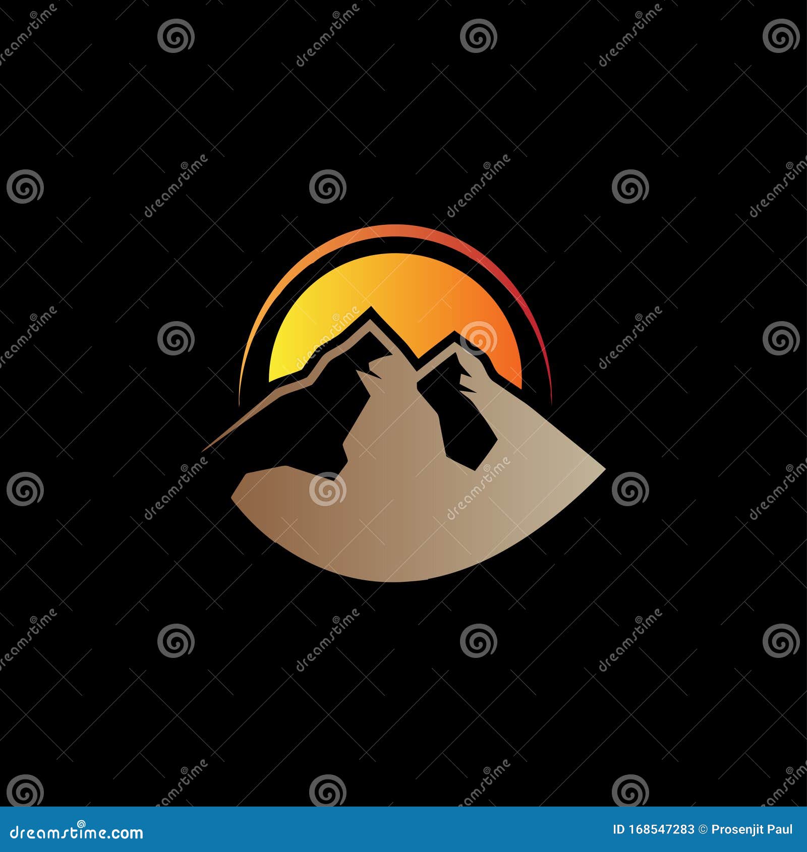 Creative Mountain Logo Design Vector Stock Vector - Illustration of ...