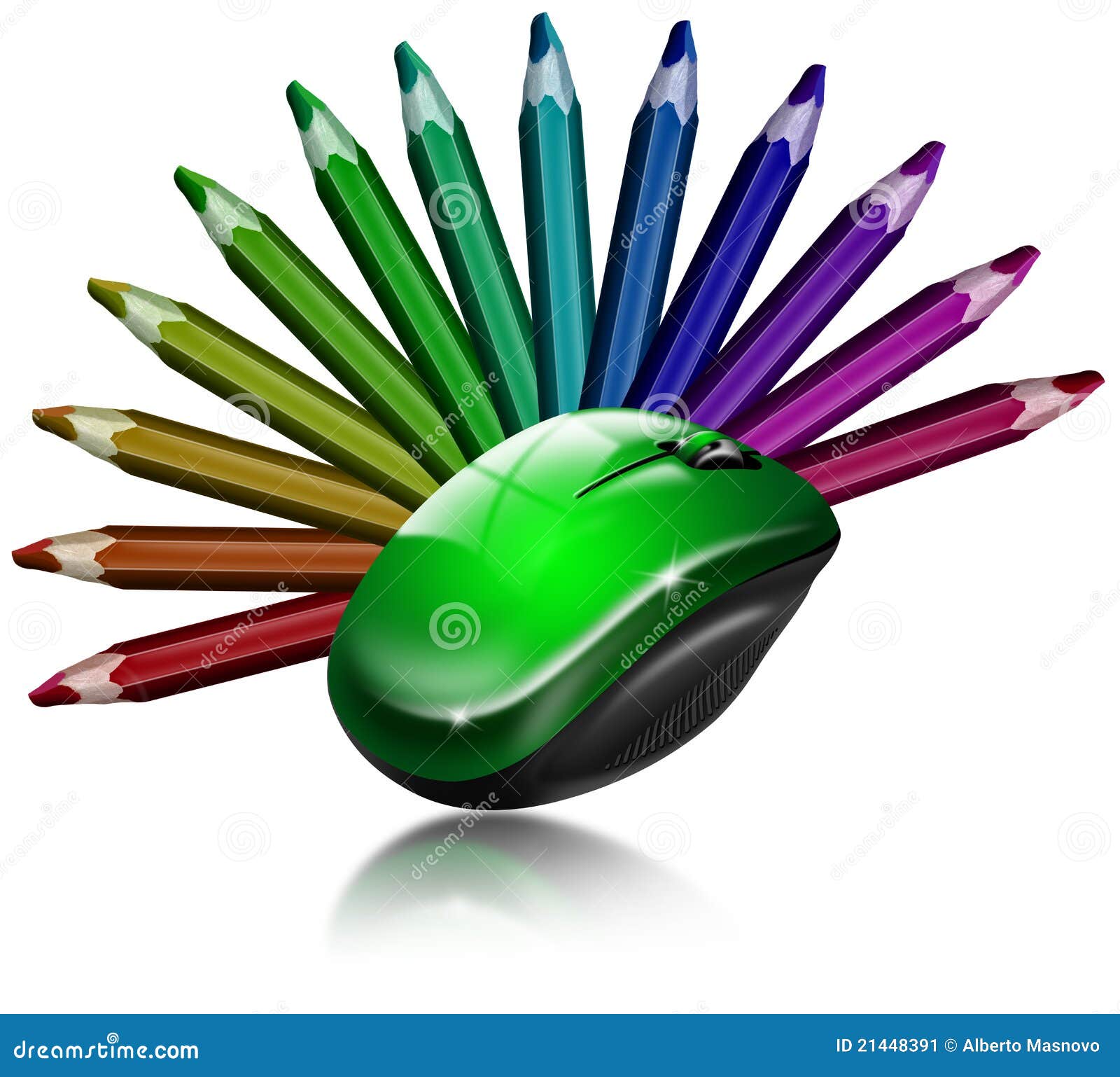 Creative mouse stock illustration. Illustration of color - 21448391