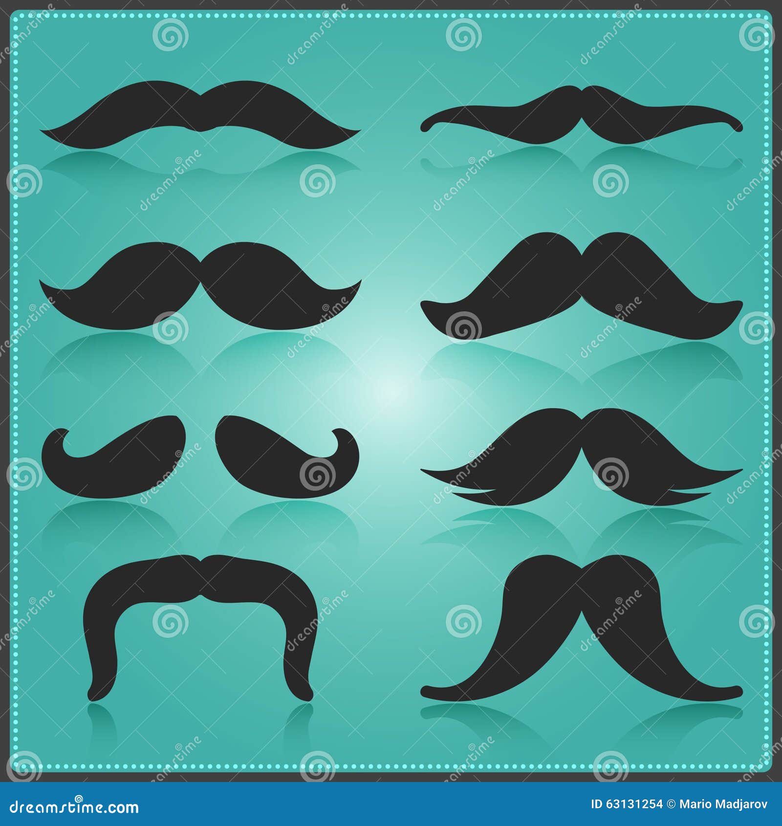 Creative Moustache Vector Design. Vector Elements. Minimal Isolated ...