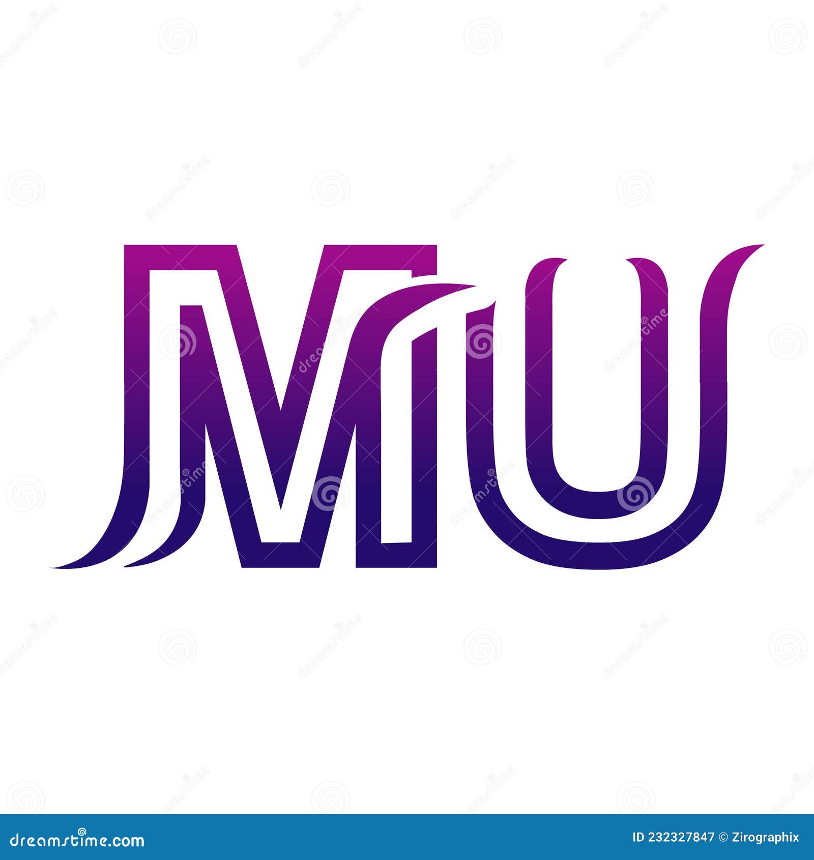 Creative MU Logo Icon Design Stock Vector - Illustration of sign, blue ...