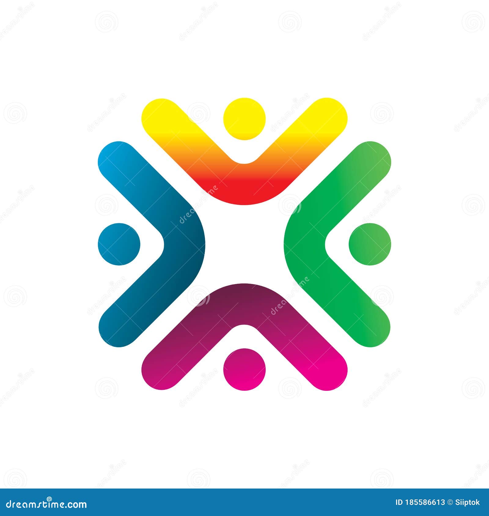 Creative Multi Color People Community Logo Design Stock Illustration ...