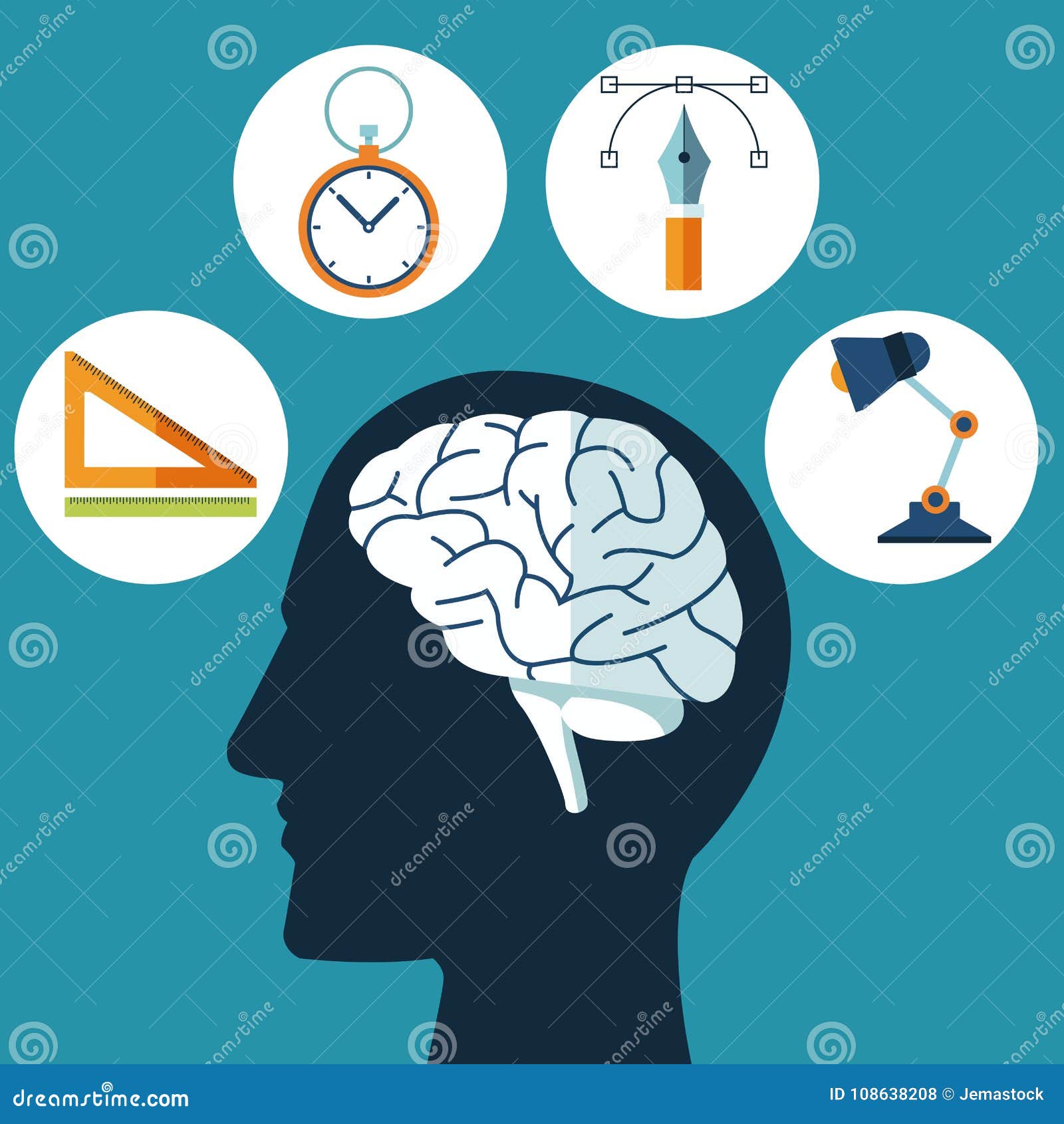 Creative Multimedia Ideas Icons Stock Vector - Illustration of object ...