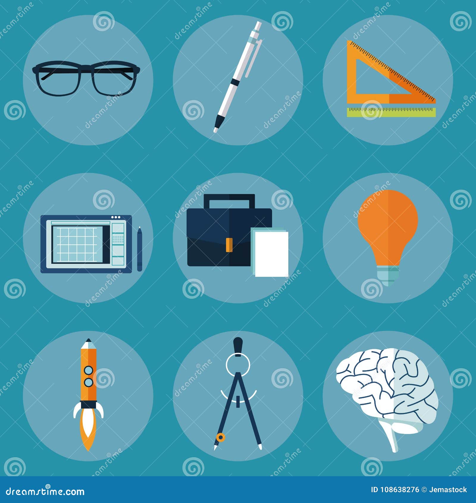 Creative Multimedia Ideas Icons Stock Vector - Illustration of computer ...