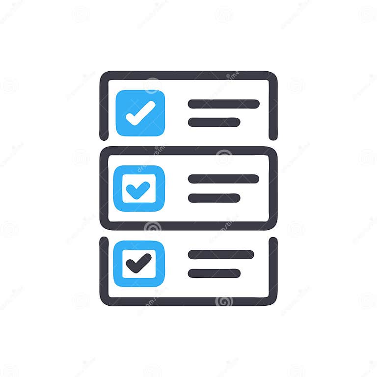 Creative Multiple Choice Question Icon for Learning Stock Illustration ...