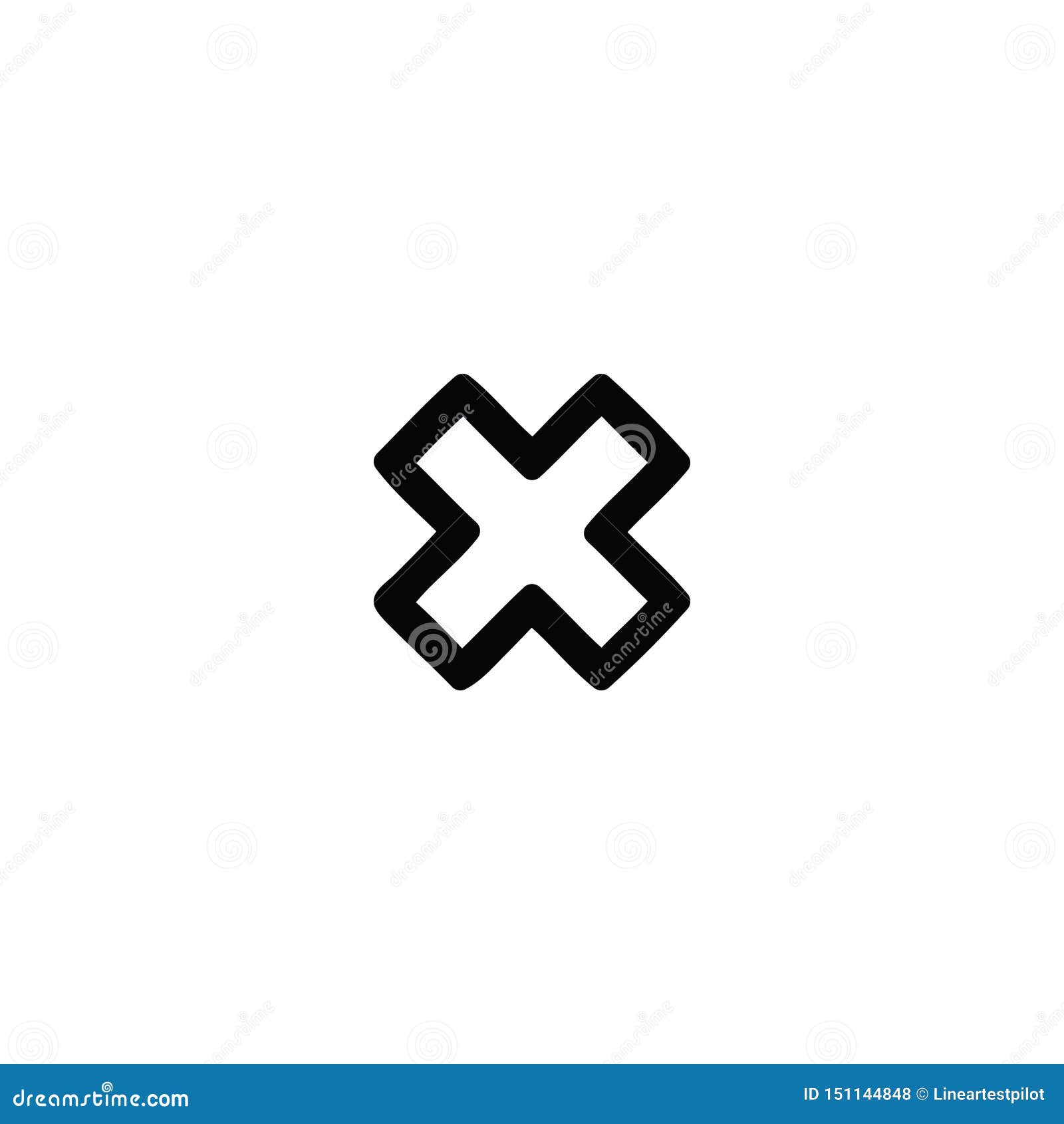 A Creative Multiplication Sign Icon Stock Vector - Illustration of icon ...