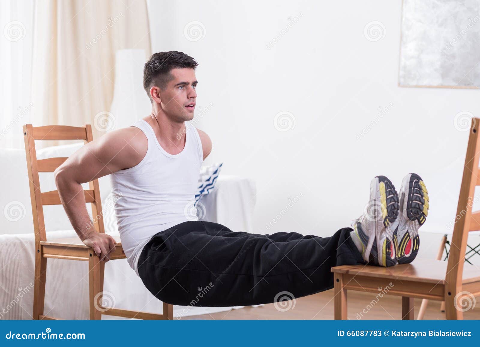 Creative Muscular Man during Training Stock Image - Image of attractive ...